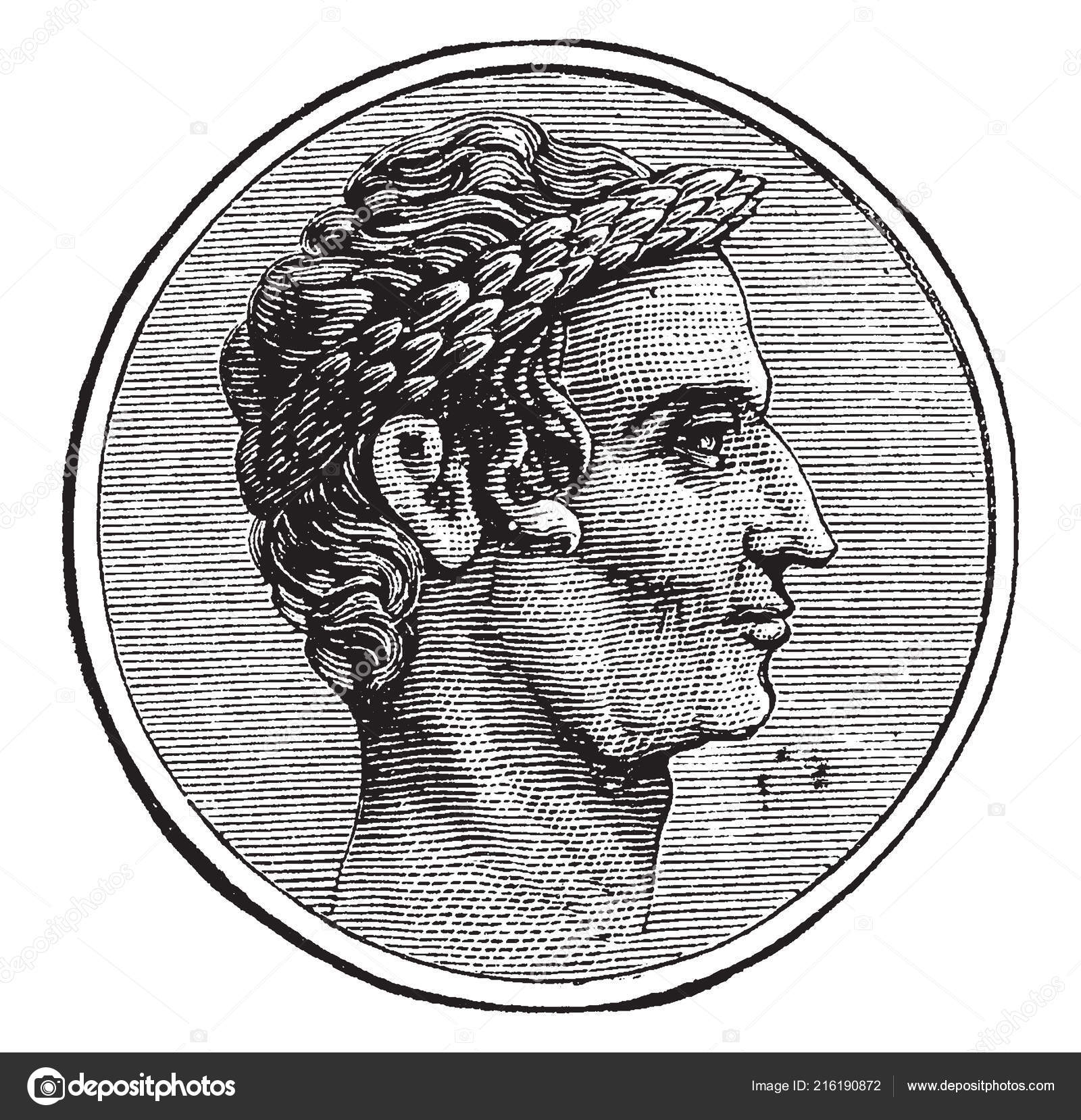 Julius Caesar Coin Drawing