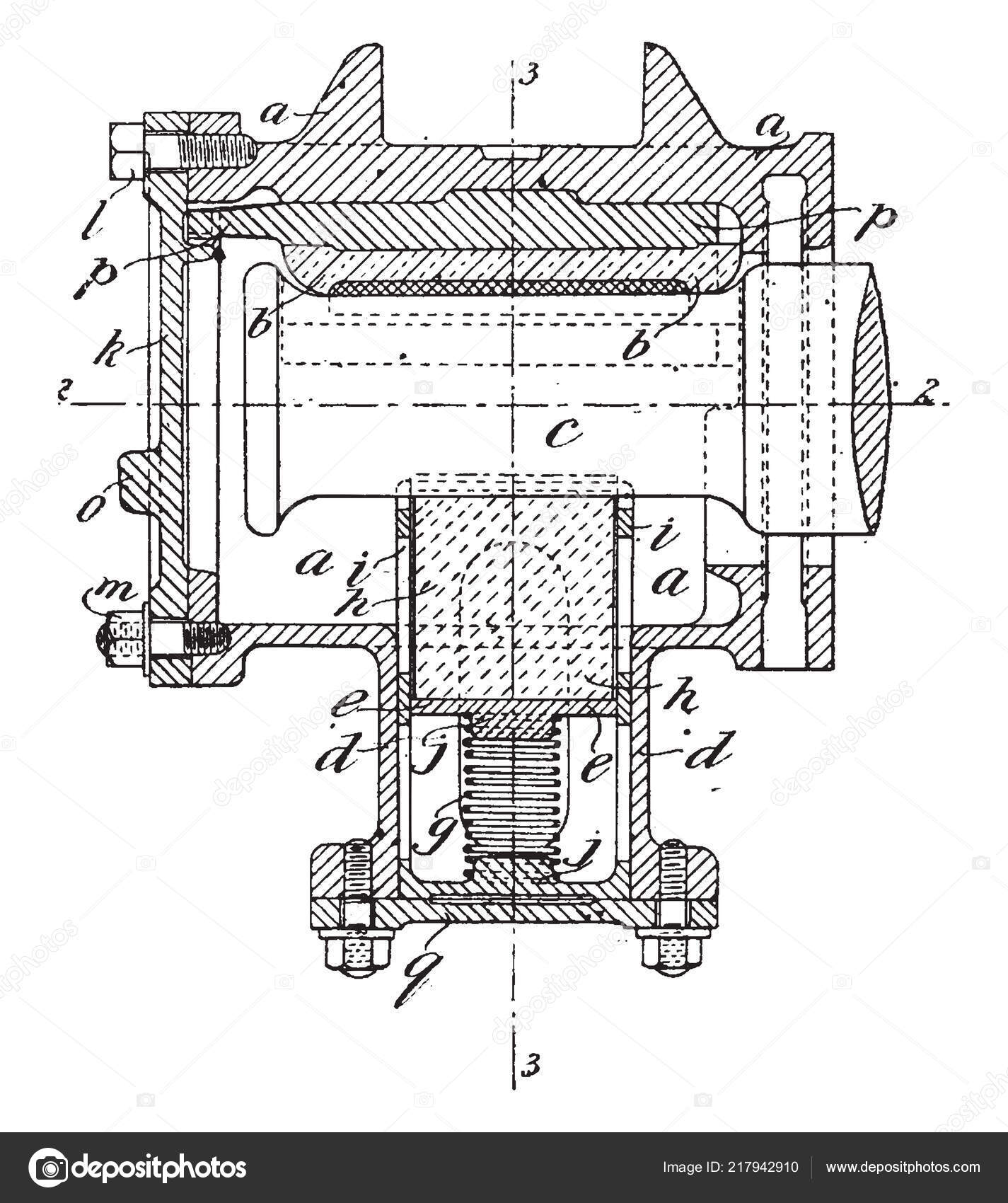 Illustration Represents Axle Box Journal Box Rotating Axle Especially ...