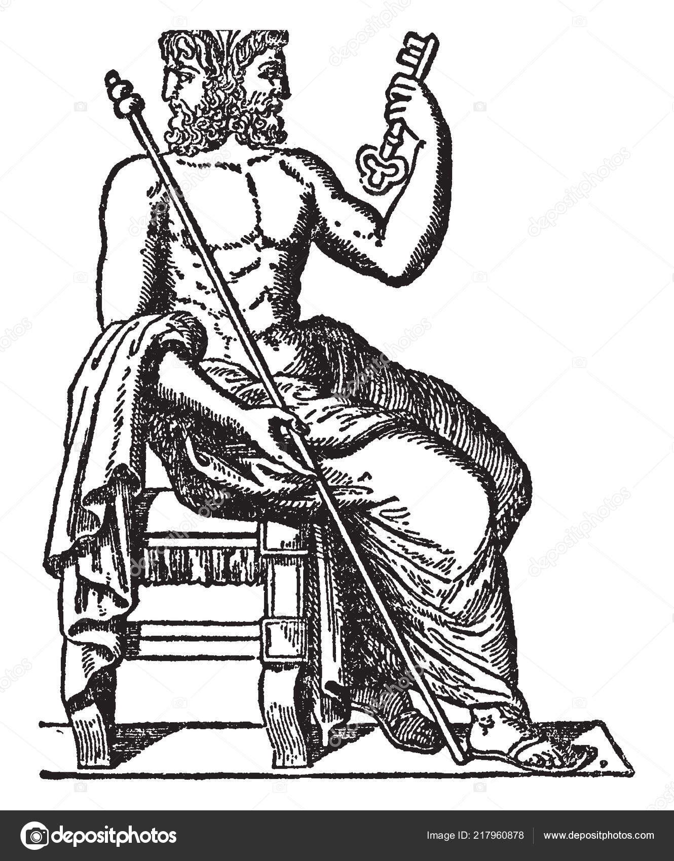 Janus God Two Roman Pompilius Mythology Faces Numa January Named After ...