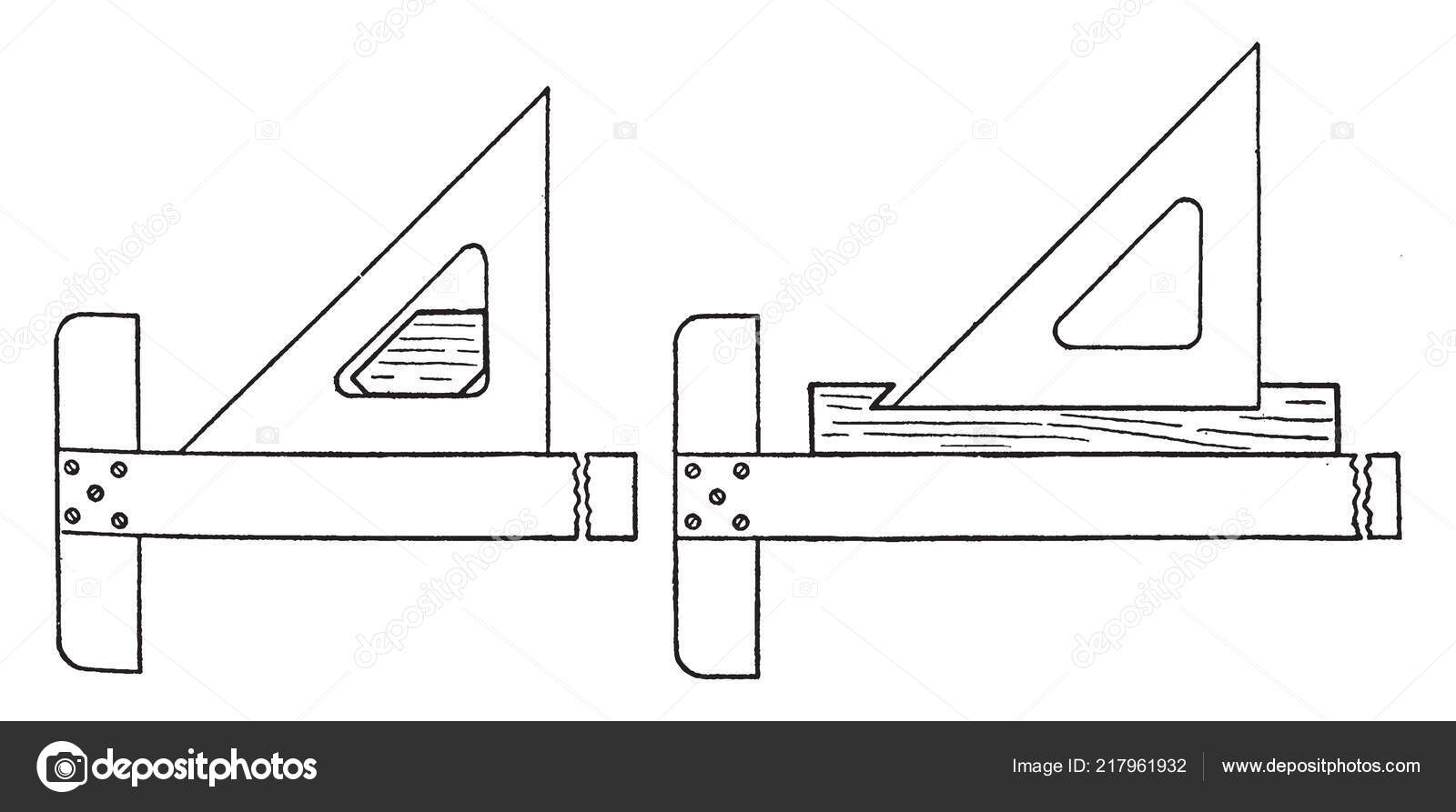 Section Lining Device Slipping Wooden Block Hold Triangle Surface ...