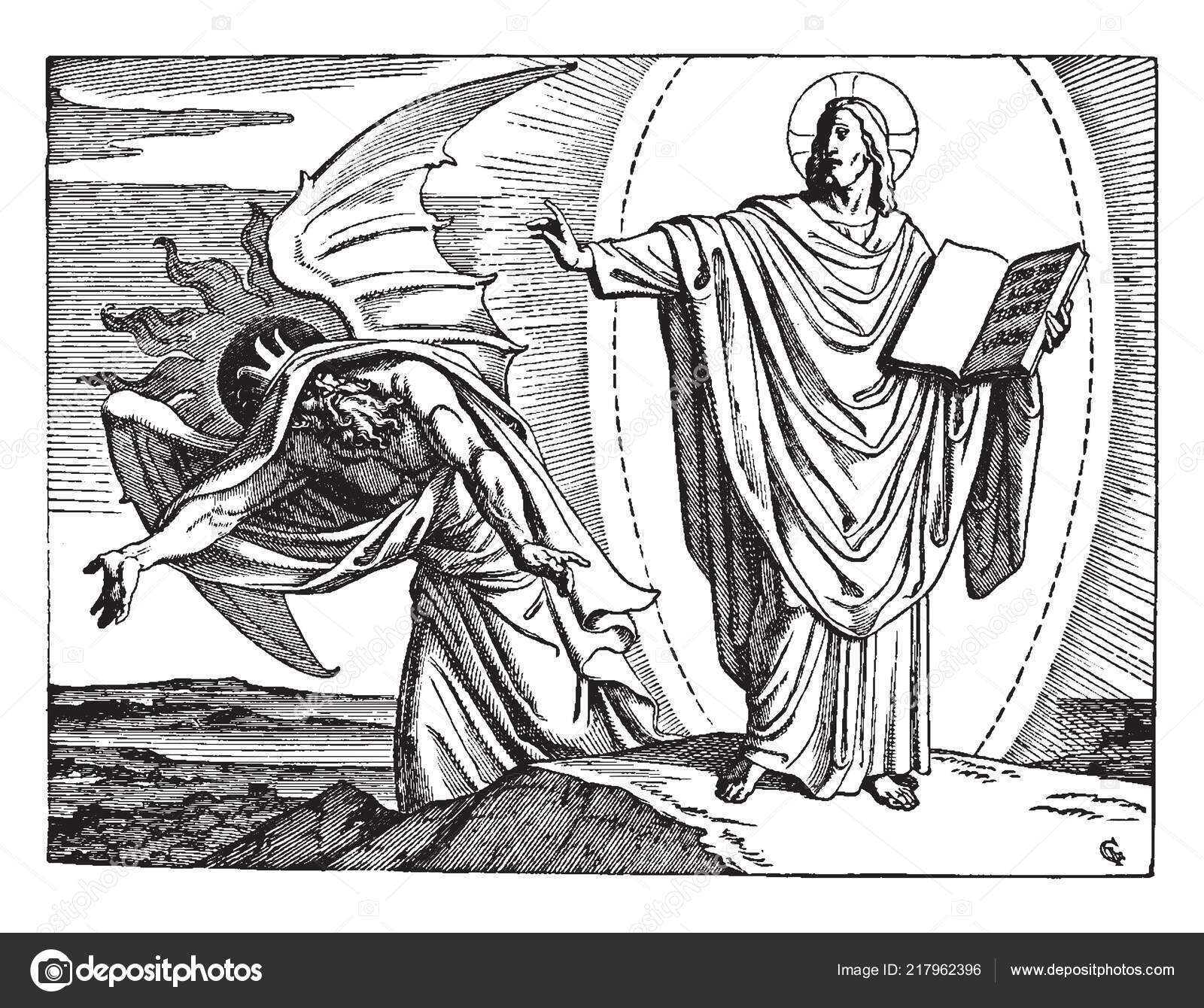 Satan Tempts Jesus Clipart For Kids