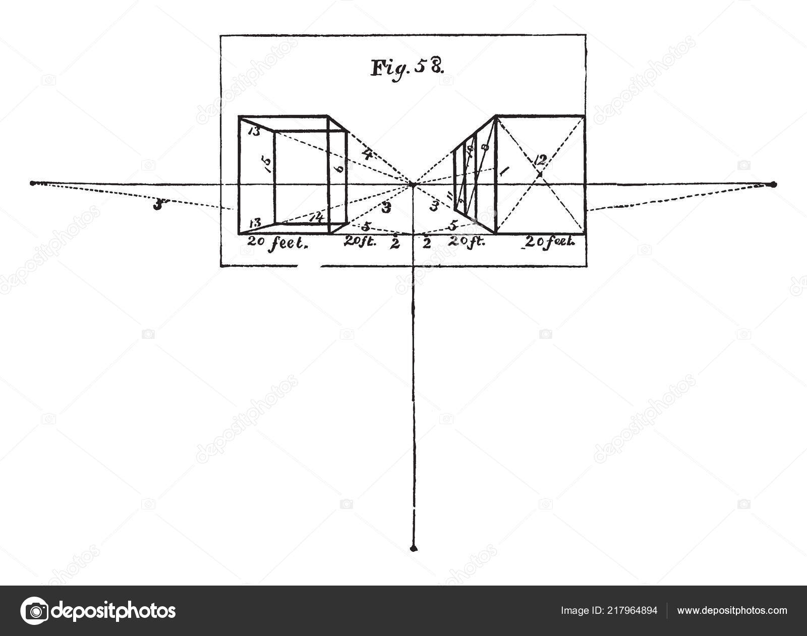 Parallel Perspective Top Lines Tending Vanishing Point Lines ...