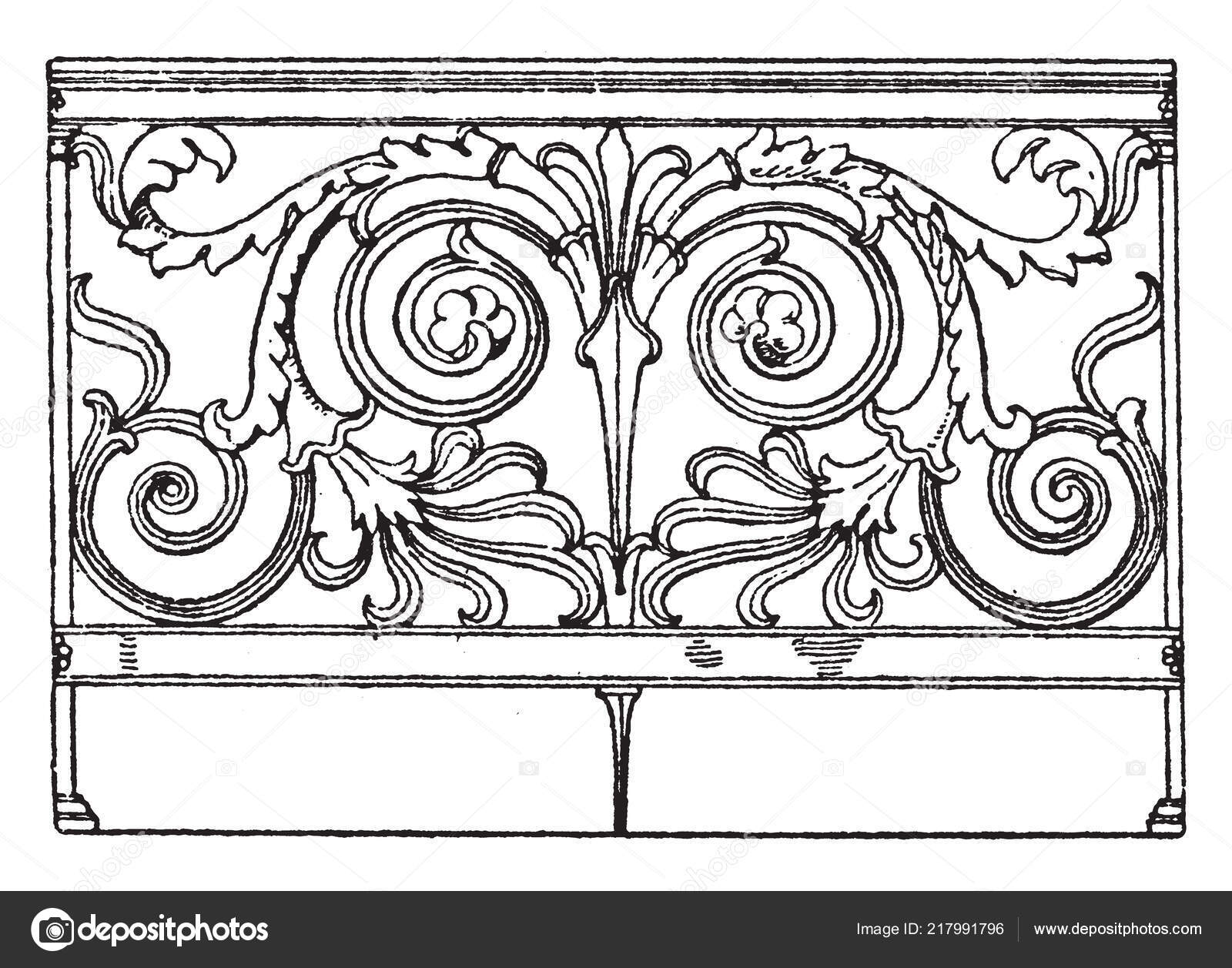 Trellis Parapet Design Scrolls Leaves Flower Trellis Hand Wrought Iron ...