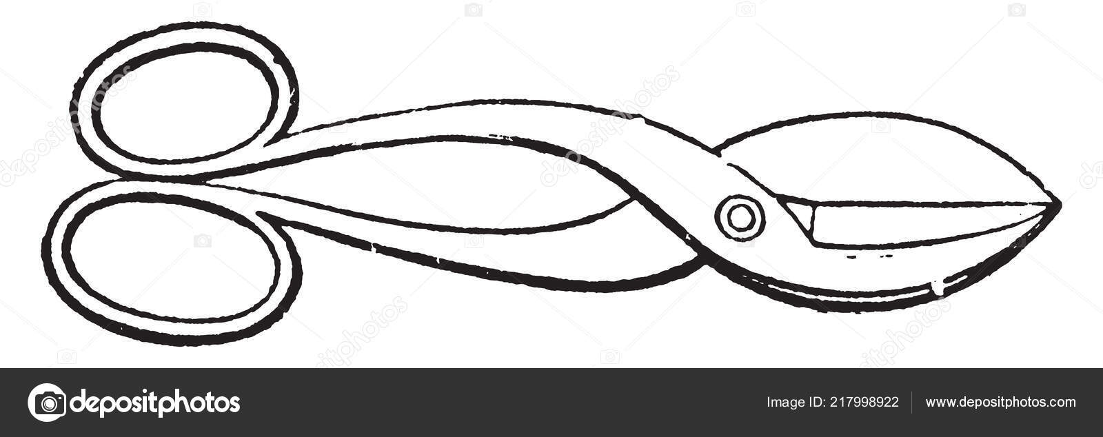 Illustration Represents Sheet Metal Shears Which Used Cutting Rough ...