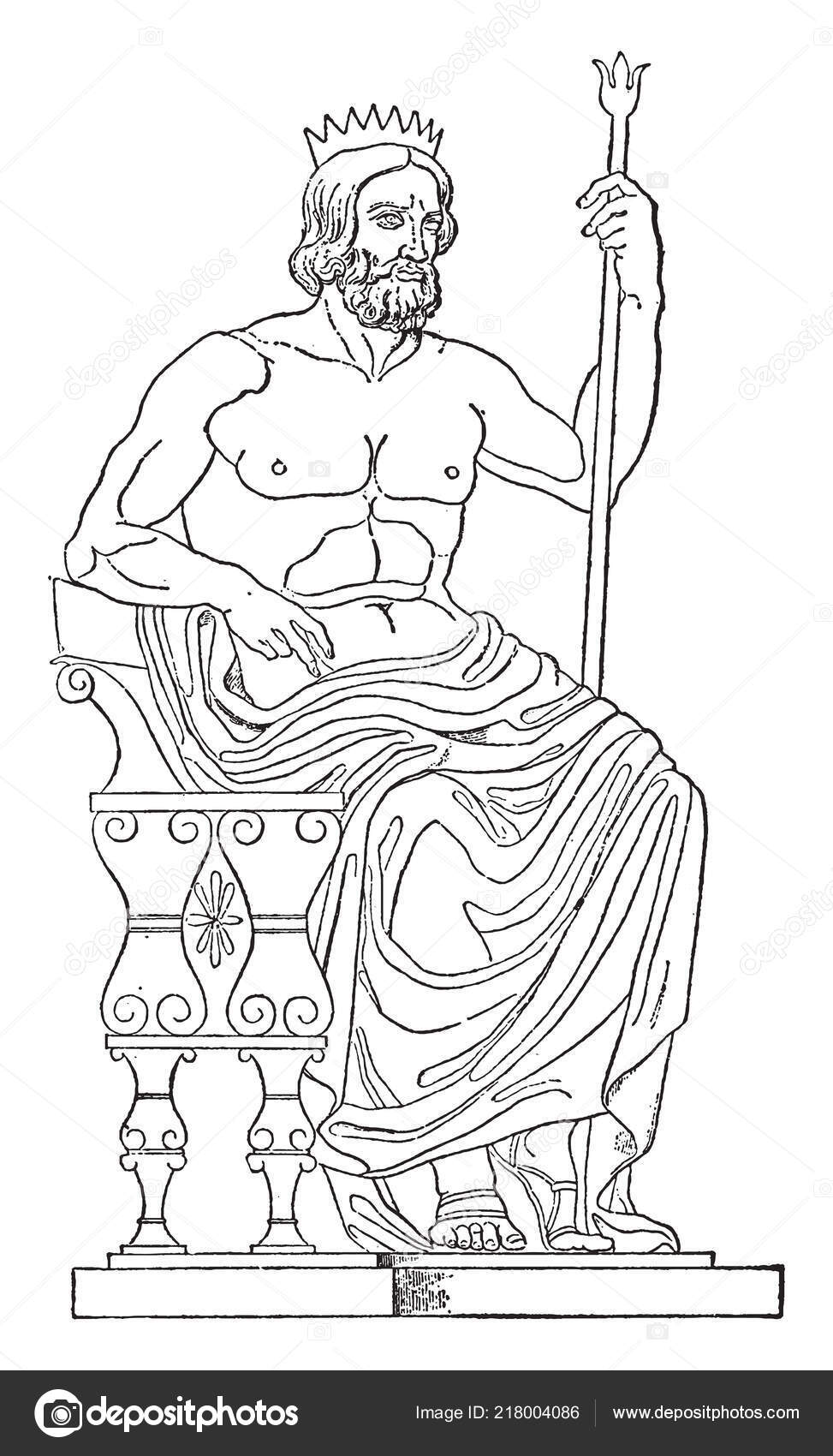 Sitting On Throne Drawing