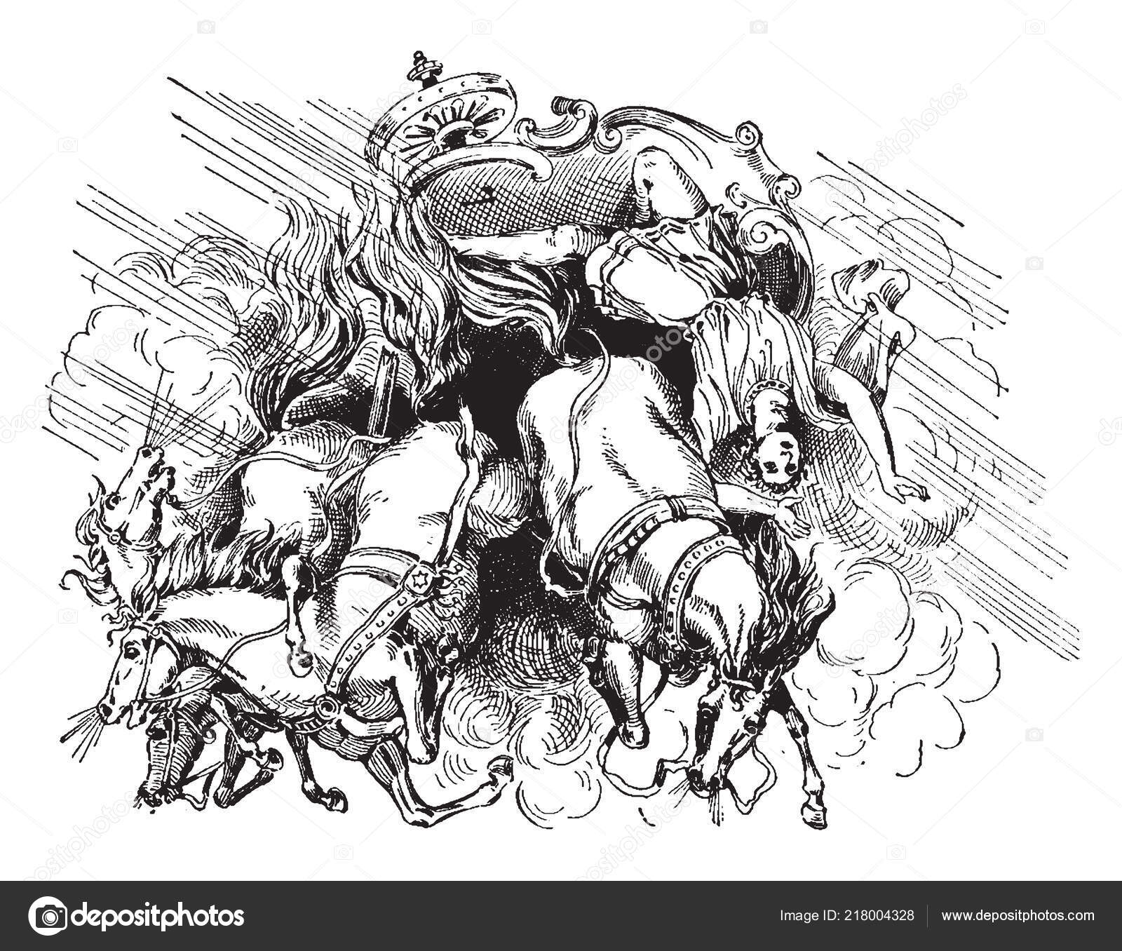 Frame Chariot Ride Horse Ride Horse Guy Whom Chariot Breaks — Stock ...