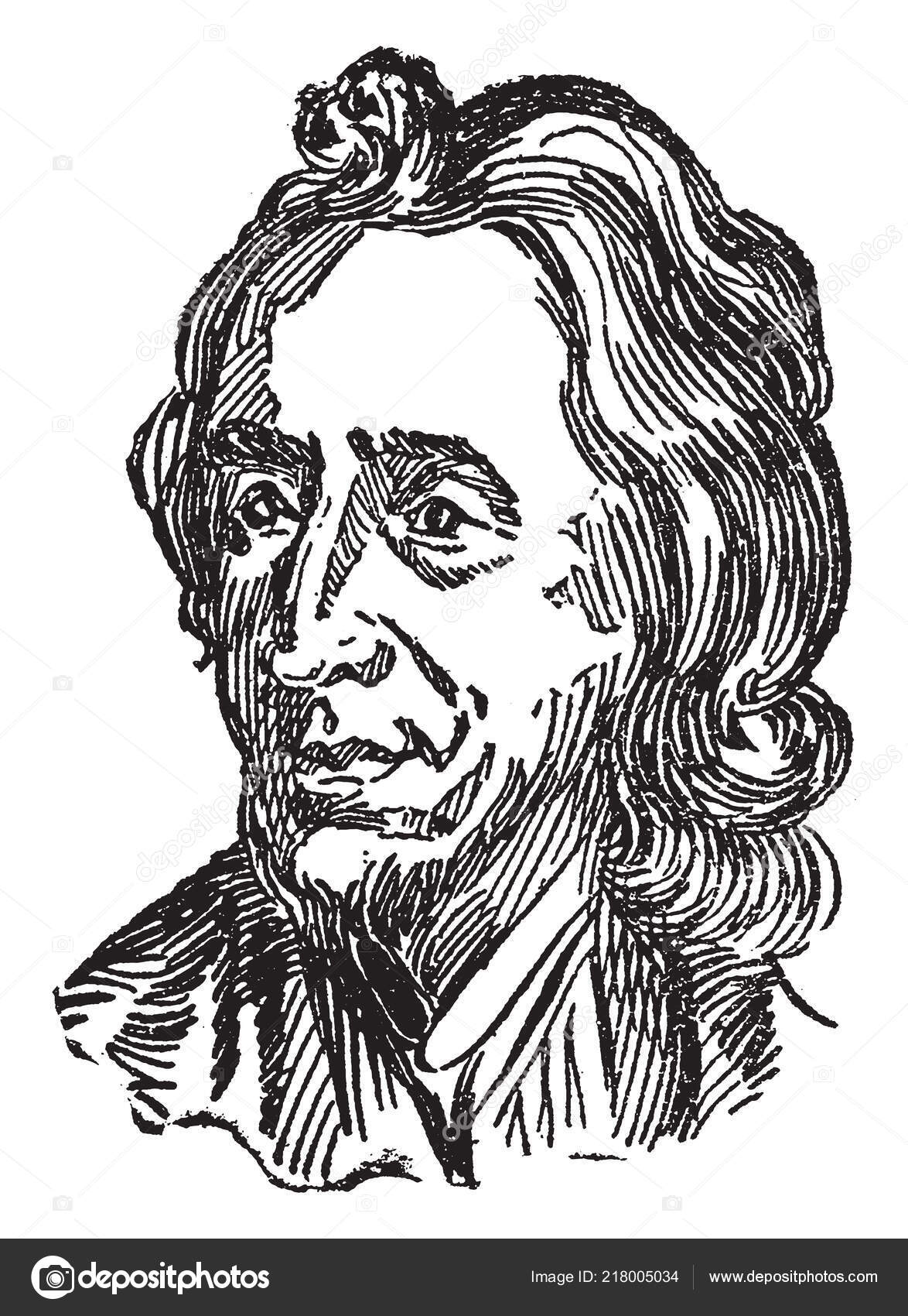 John Locke 1632 1704 Fue Filósofo Médico Inglés Dibujo Líneas Vector de ...