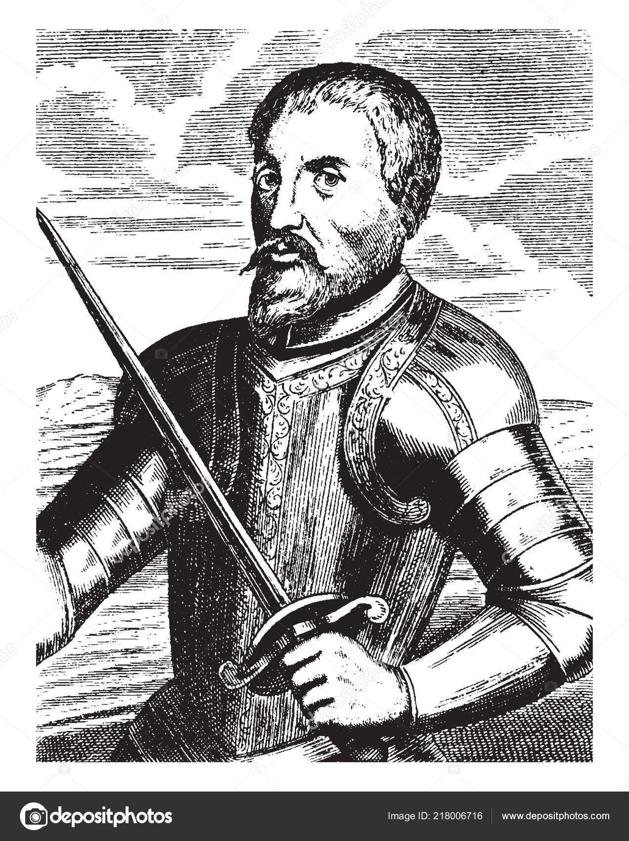 Hernando Soto 1495 1542 Spanish Explorer Conquistador Vintage Line ...