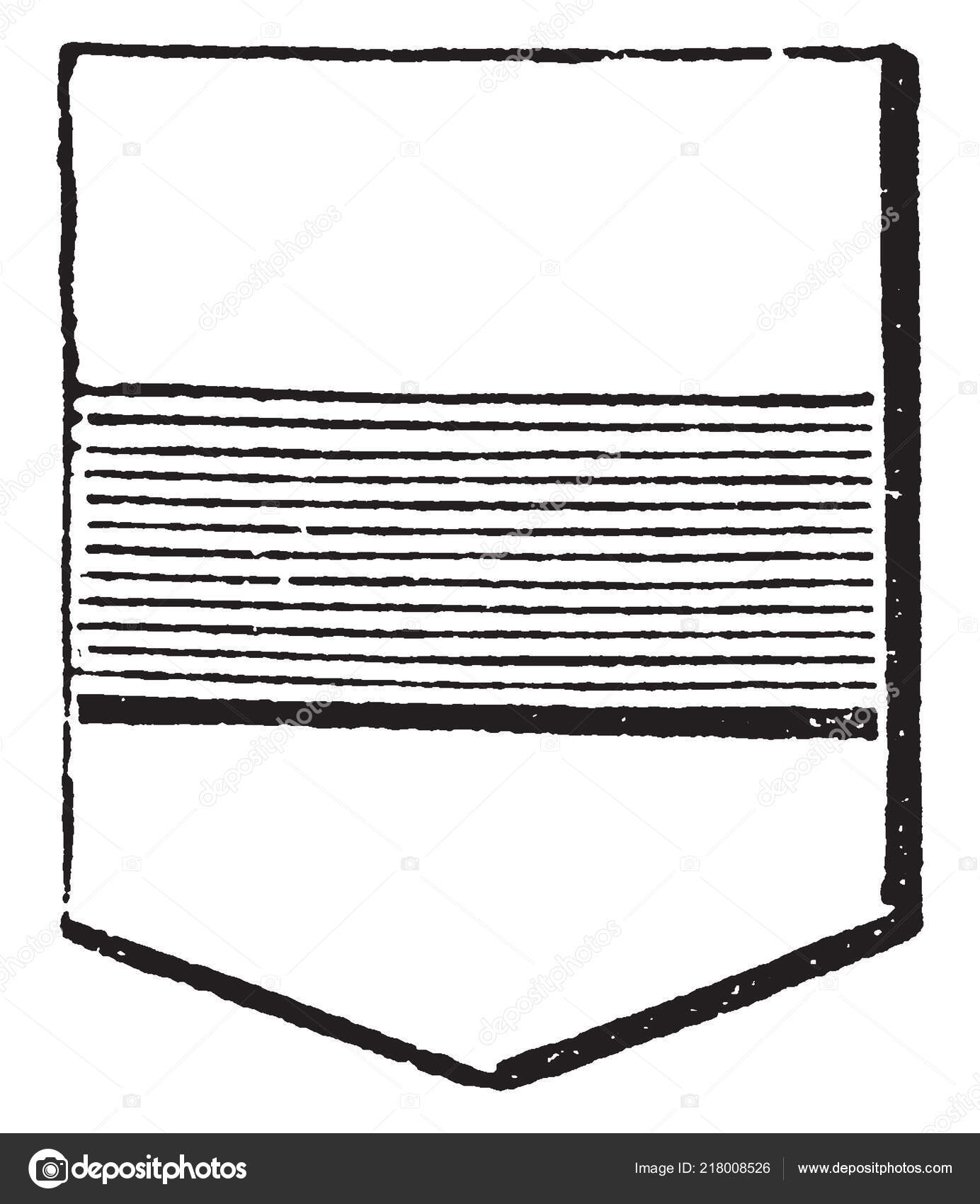 Shield Showing Fess May More One Bar Escutcheon Vintage Line Stock ...