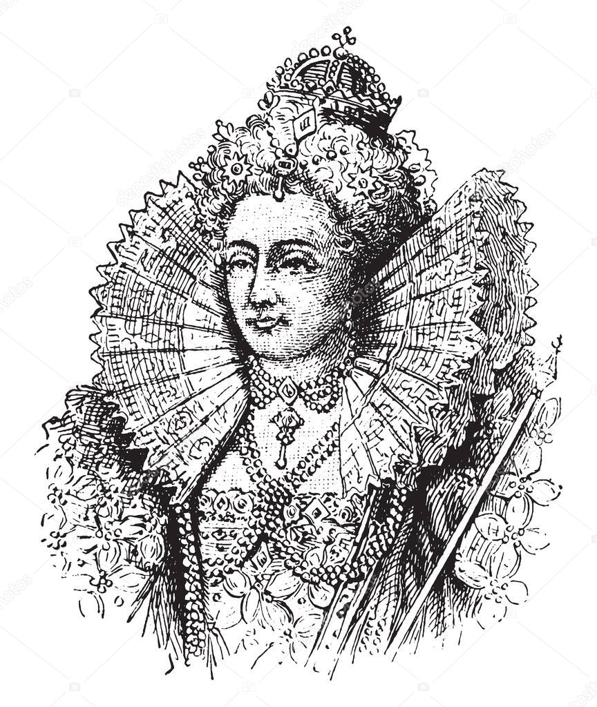 Reina Isabel I, 1533-1603, fue la reina de Inglaterra e Irlanda desde ...