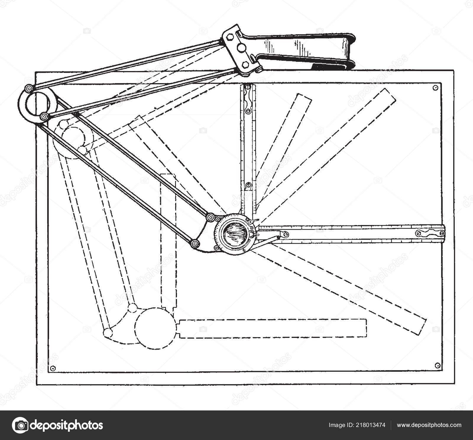 Universal Drafting Machine Combines Functions Square Able Move Freely ...