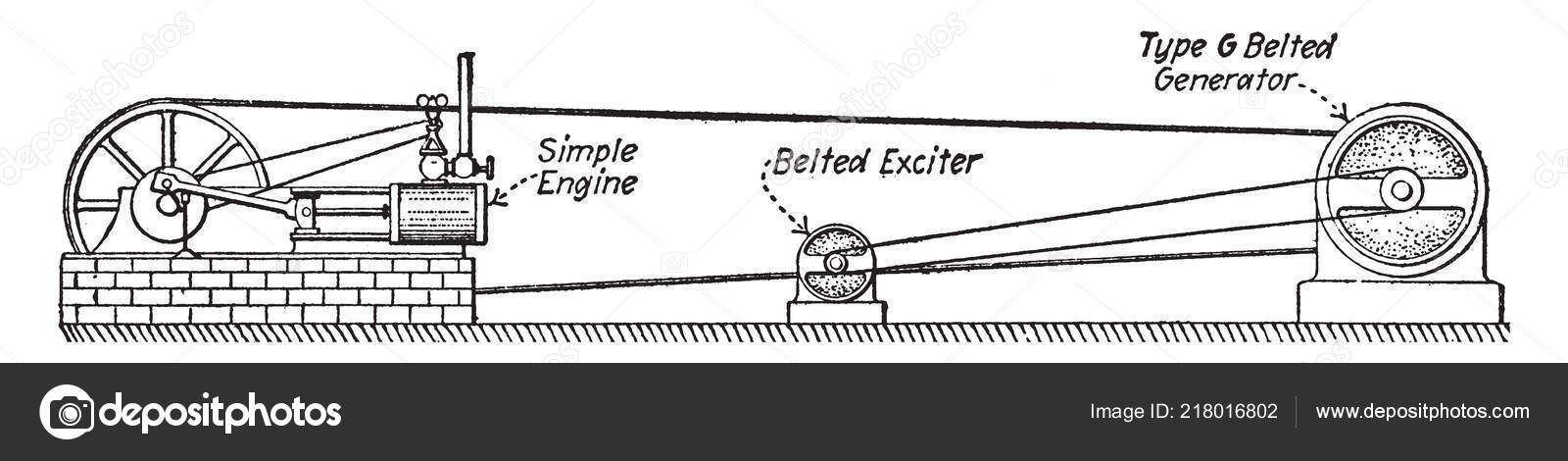 Simple Image Three Phase Switchboard Vintage Line Drawing Engraving ...