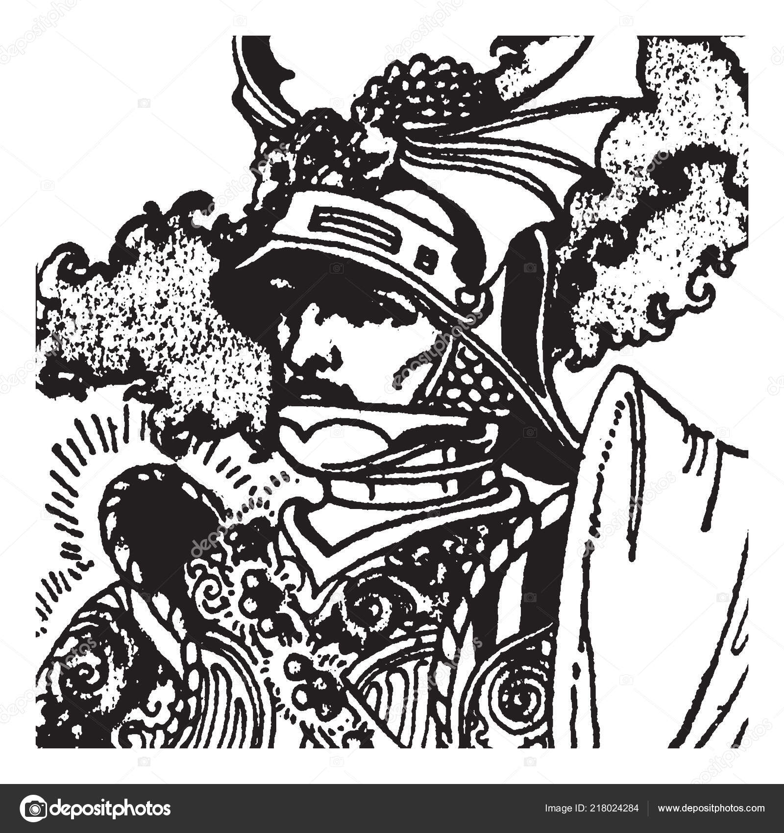 Face Soldier Helmet Vintage Line Drawing Engraving Illustration Stock ...