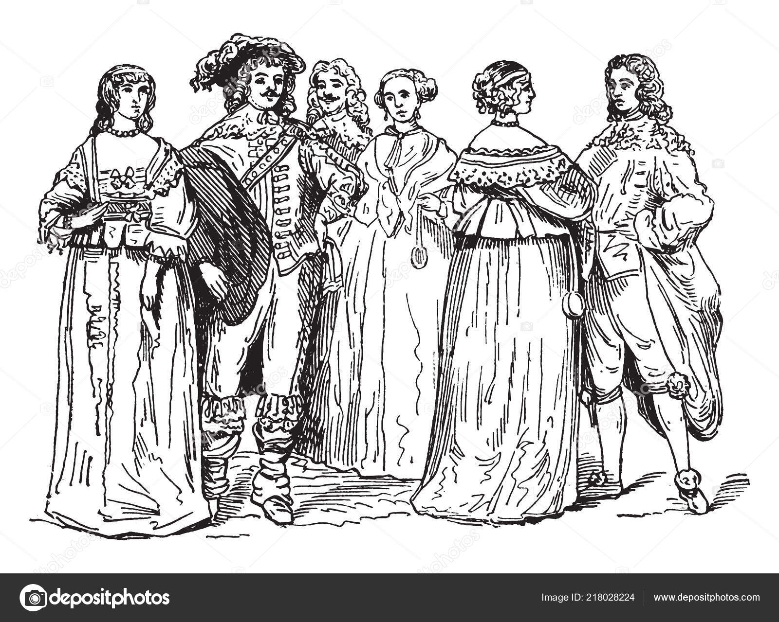 Image Represents Nobility Time Charles Vintage Line Drawing Engraving ...