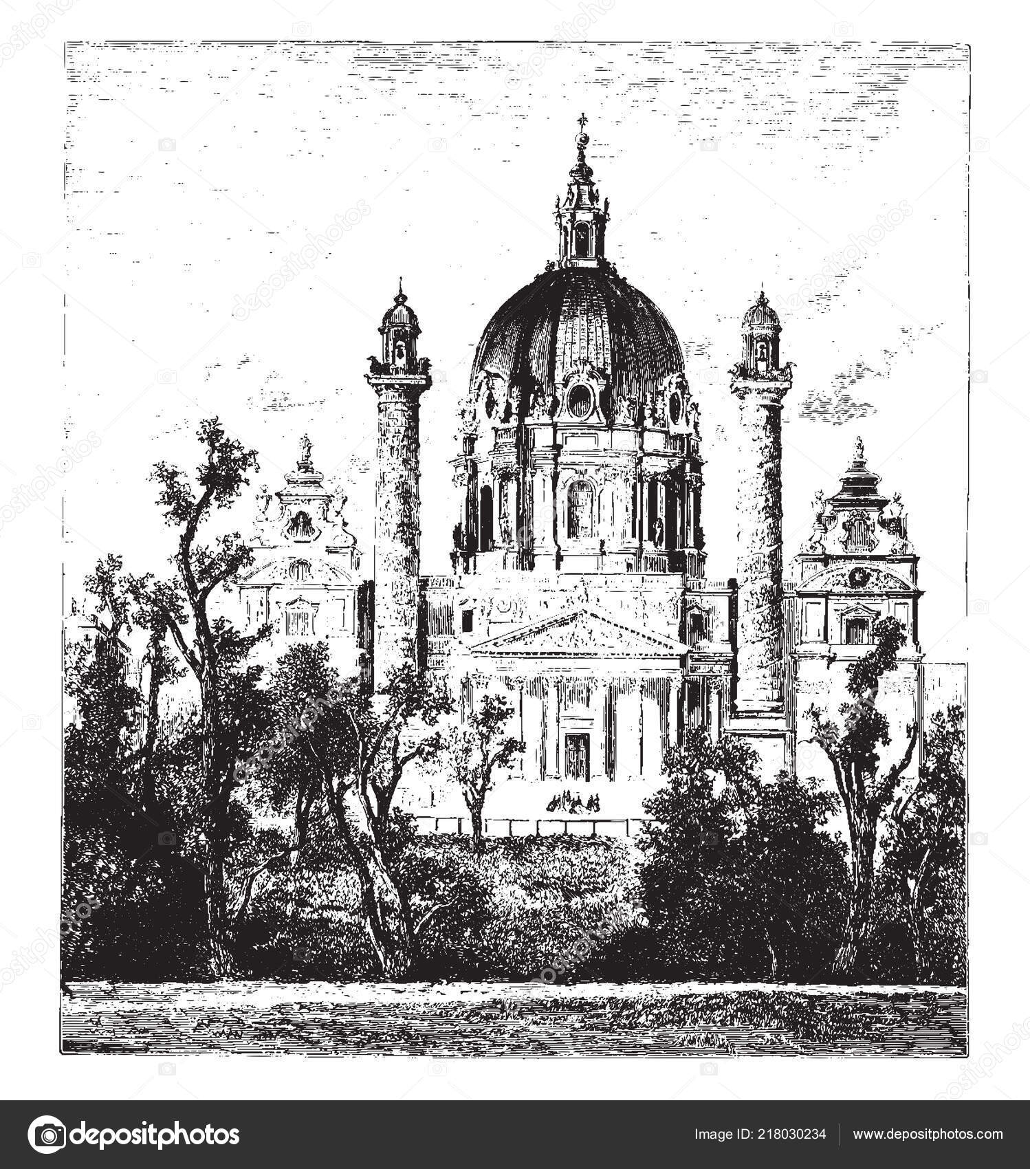 Church Charles Borromeo Vienna Baroque Architecture Church Vienna ...