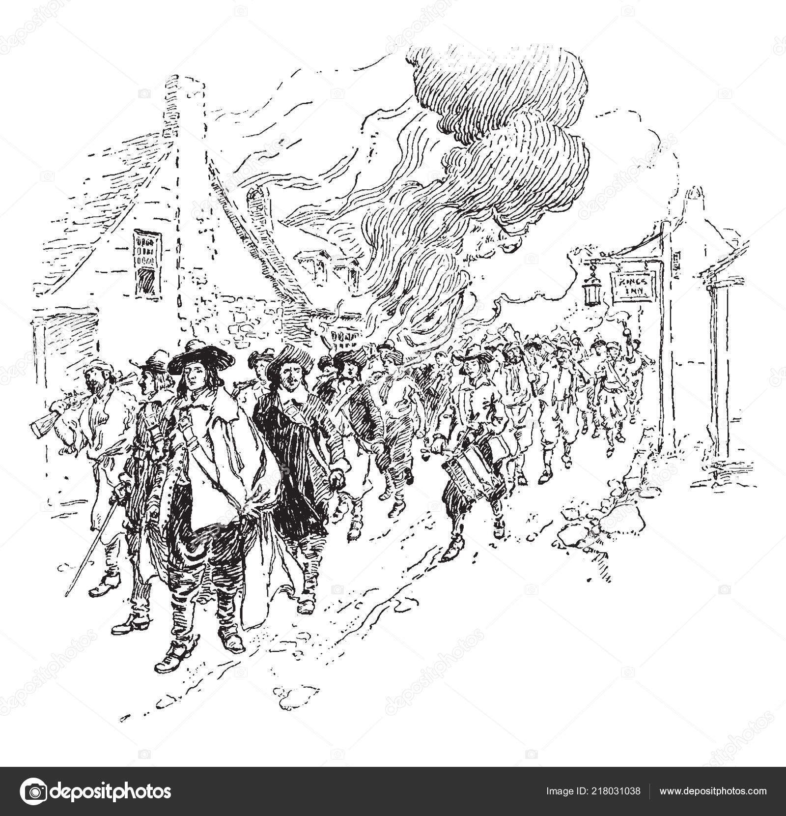 Jamestown First Permanent English Settlement Americas Being Burned ...