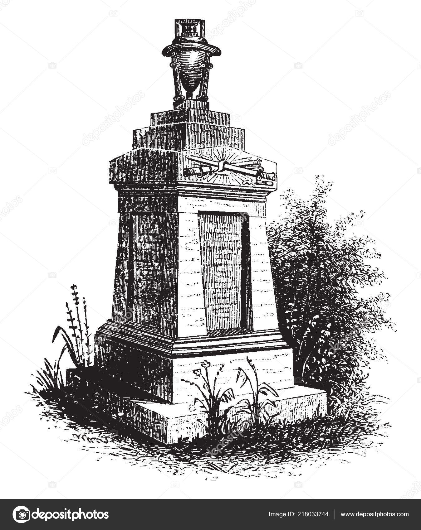 Monument General Hugh Mercer Scottish Soldier Physician Vintage Line ...
