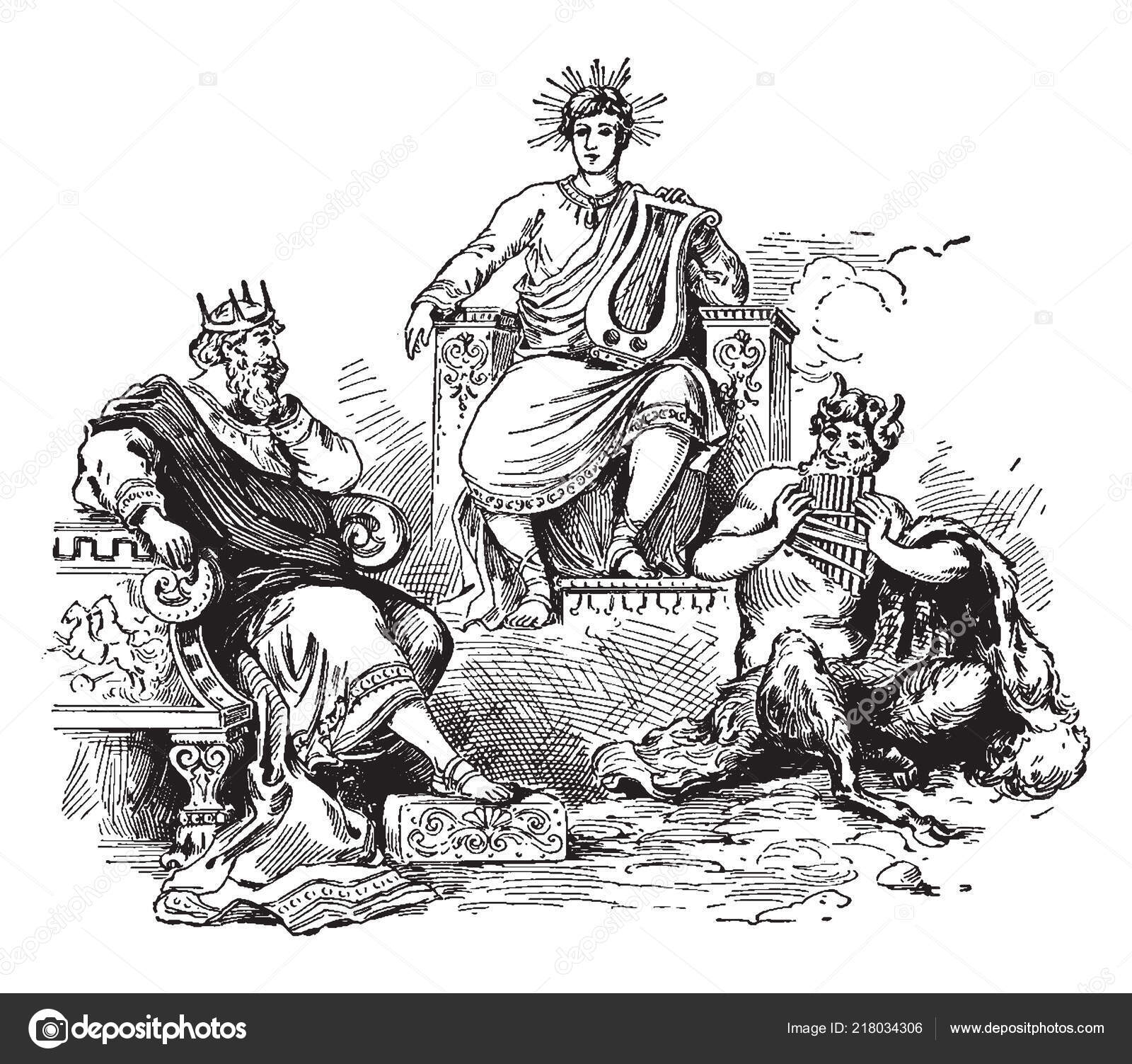 Picture Midas Picture Greek King Midas Can Seen Sitting Throne Stock ...