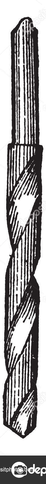Illustration Represents Drill Bit Which Used Boring Holes Metal Stone ...