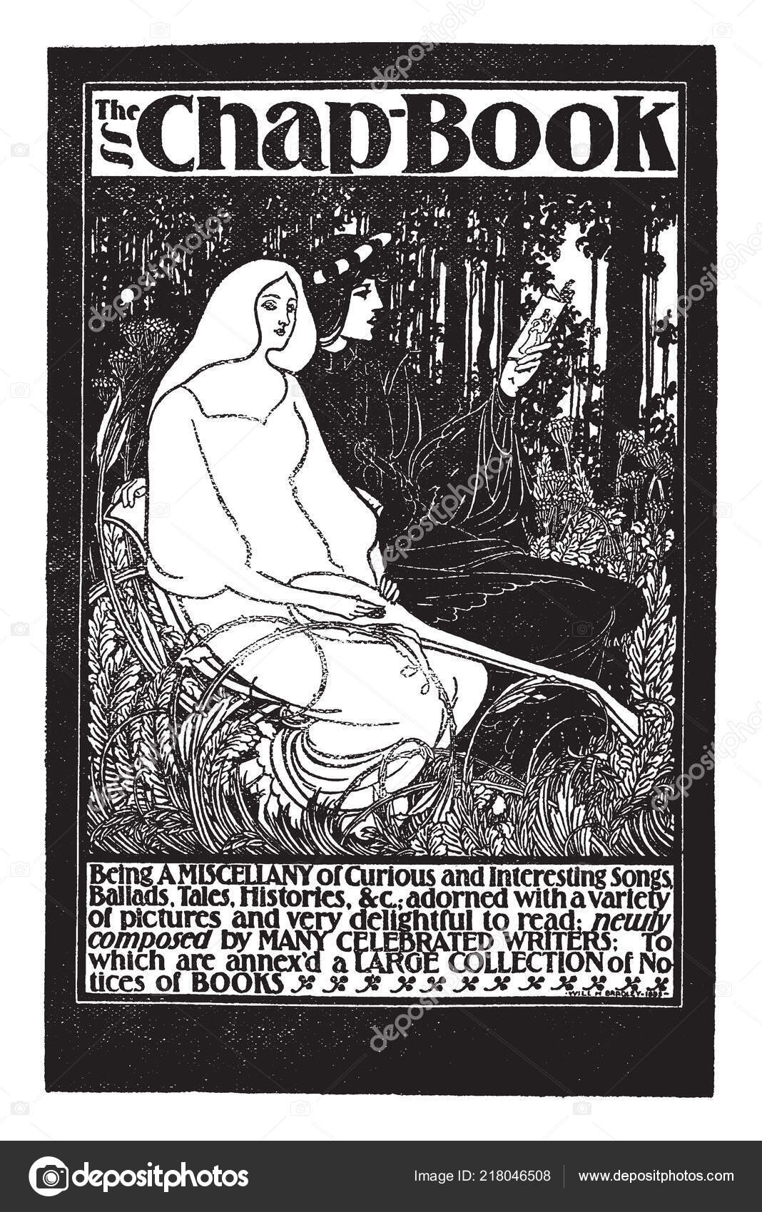 Chap Book 19Th Century Book Cover Book Plate Title Page Stock Vector by ...