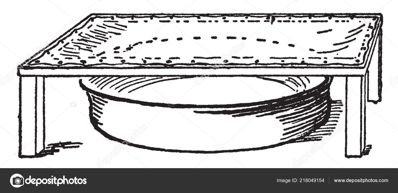 Large Strainer Shown Here Vintage Line Drawing Engraving Illustration ...