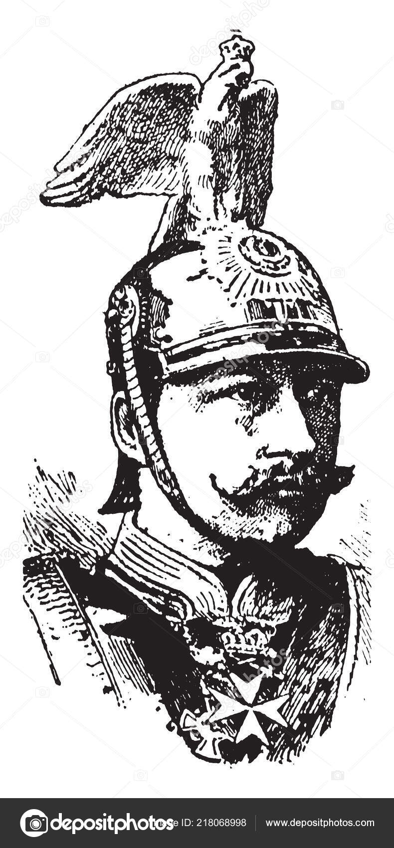 Kaiser Wilhelm 1859 1941 German Emperor King Prussia Vintage Line Stock ...