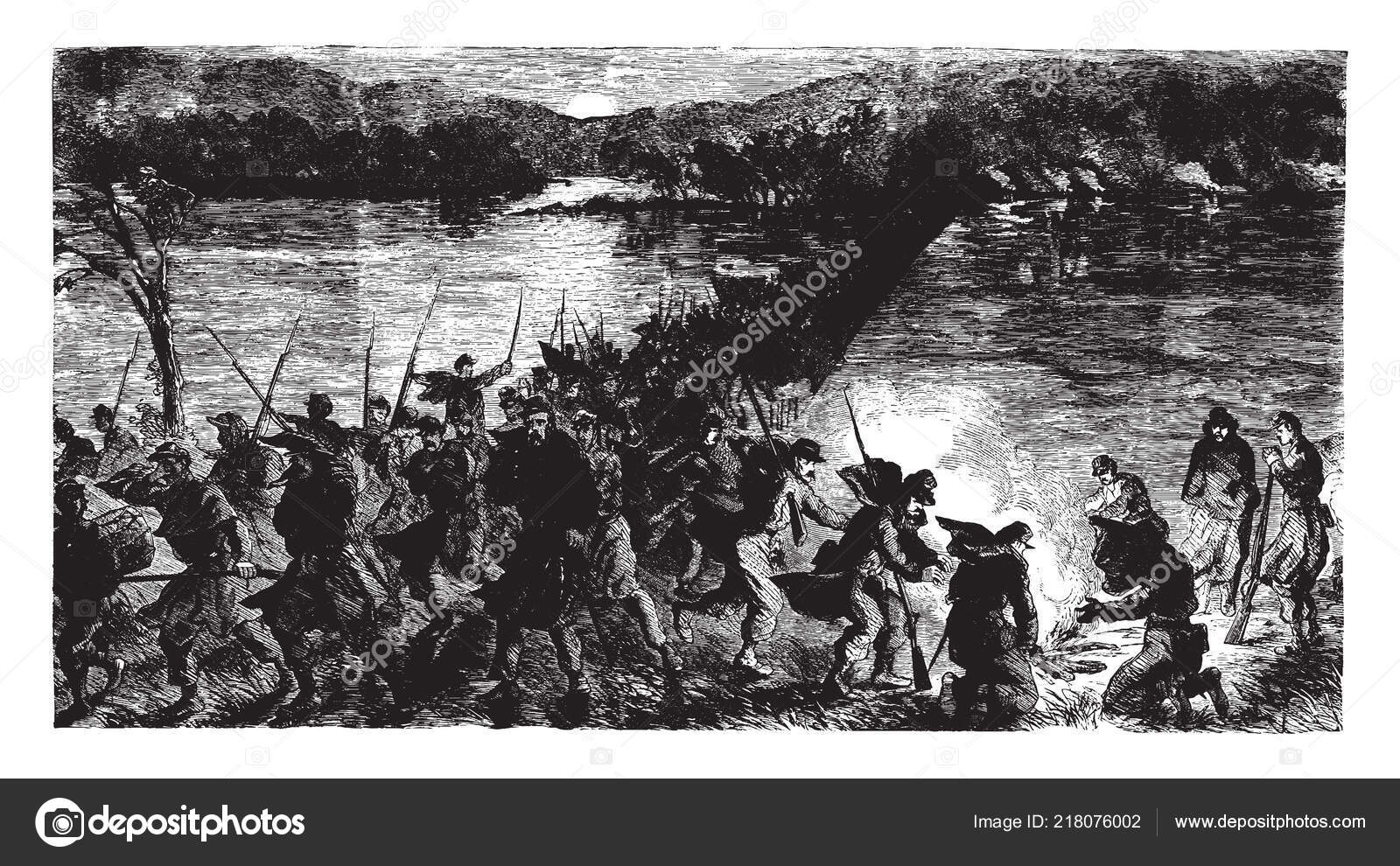 Edward Ferry Who Crossed River Morning Sad Remnant Reached Island Stock ...