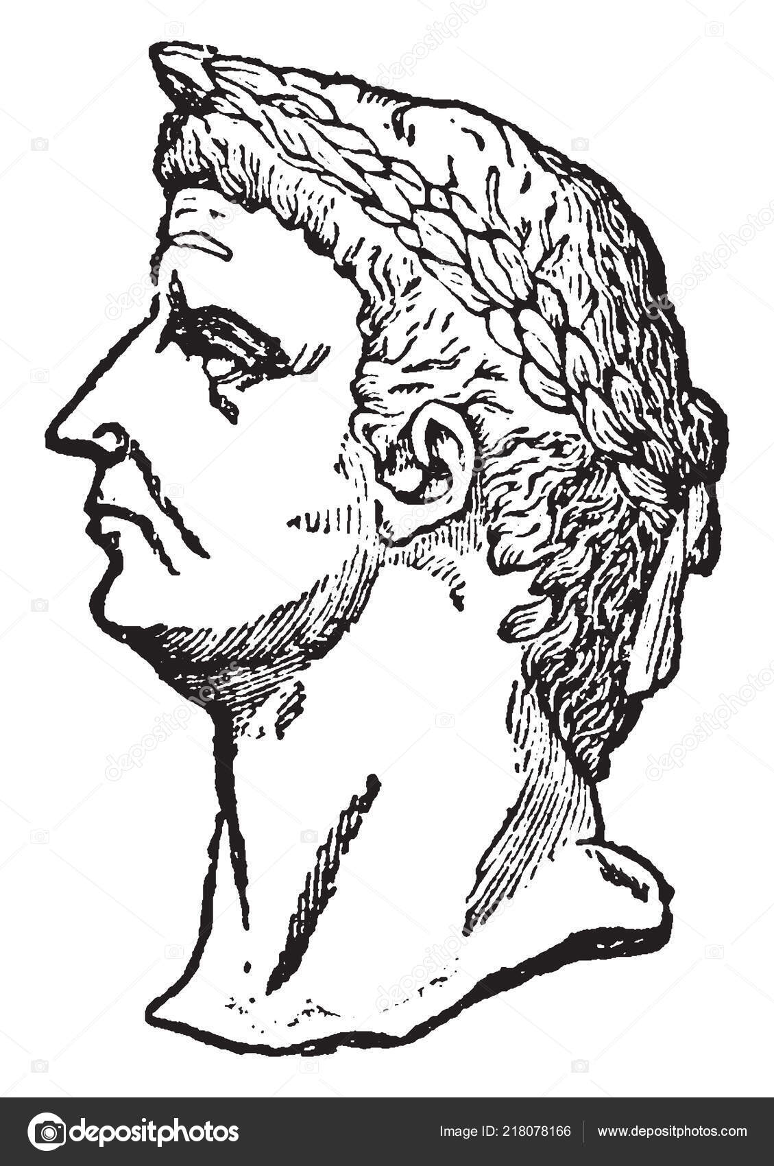 Claudio Fue Emperador Romano Del Miembro Dinastía Julio Claudio Dibujo ...