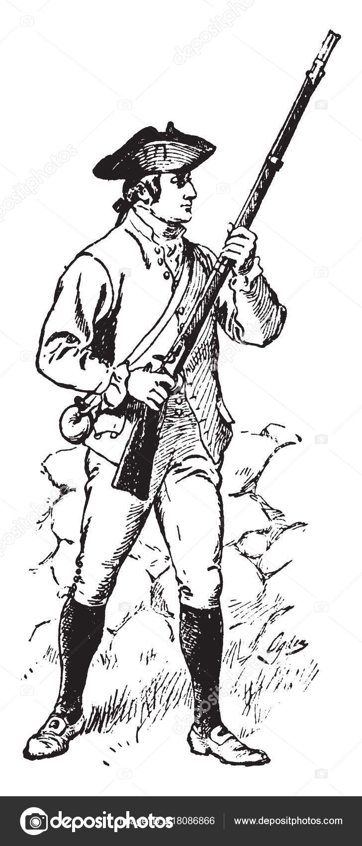 Revolutionary War Soldier Drawing