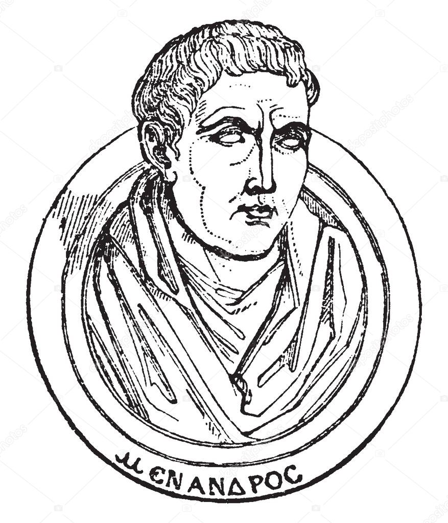 Menandro, c. 342 / 41-c. 290 aC, fue un dramaturgo griego y famoso ...