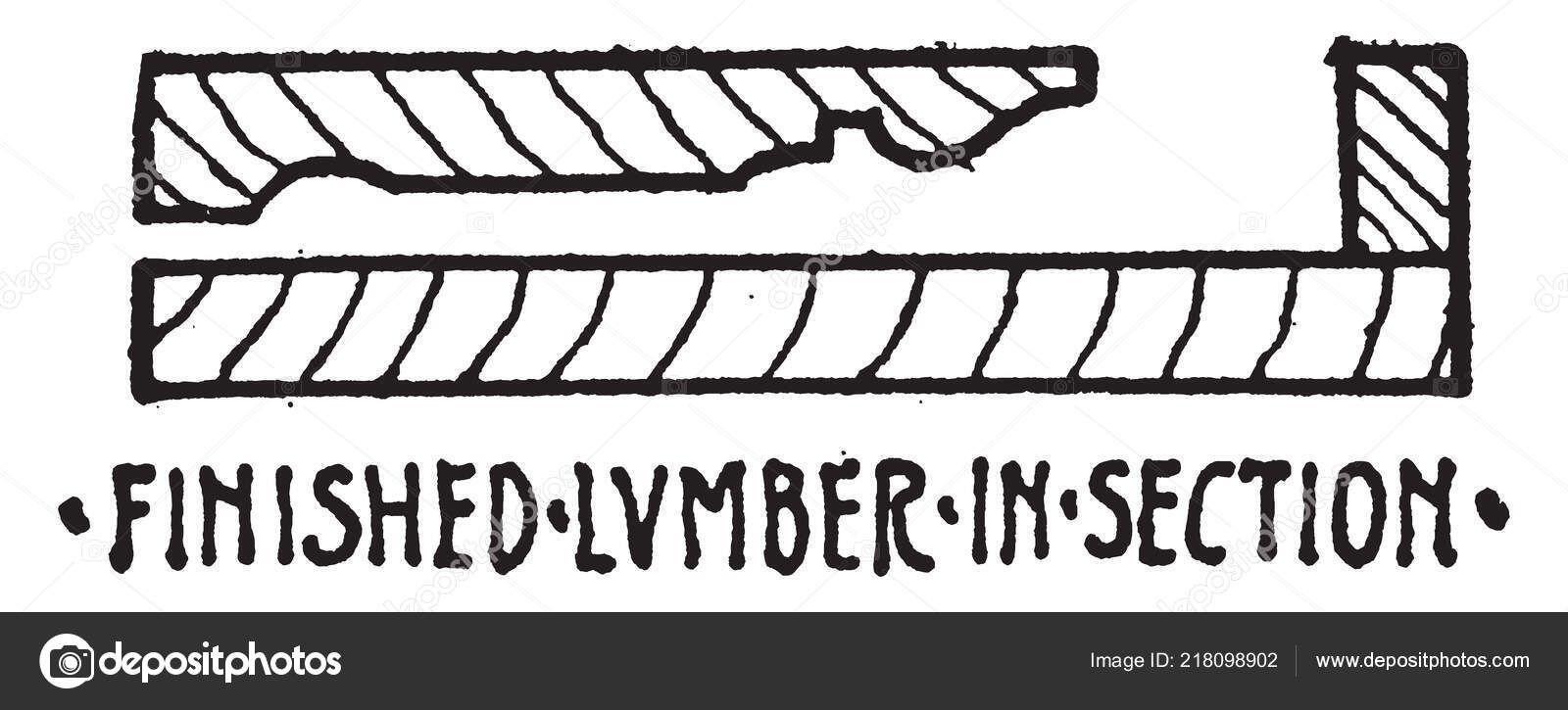 Finished Lumber Section Material Symbol Draw Line Type Its Start Stock ...