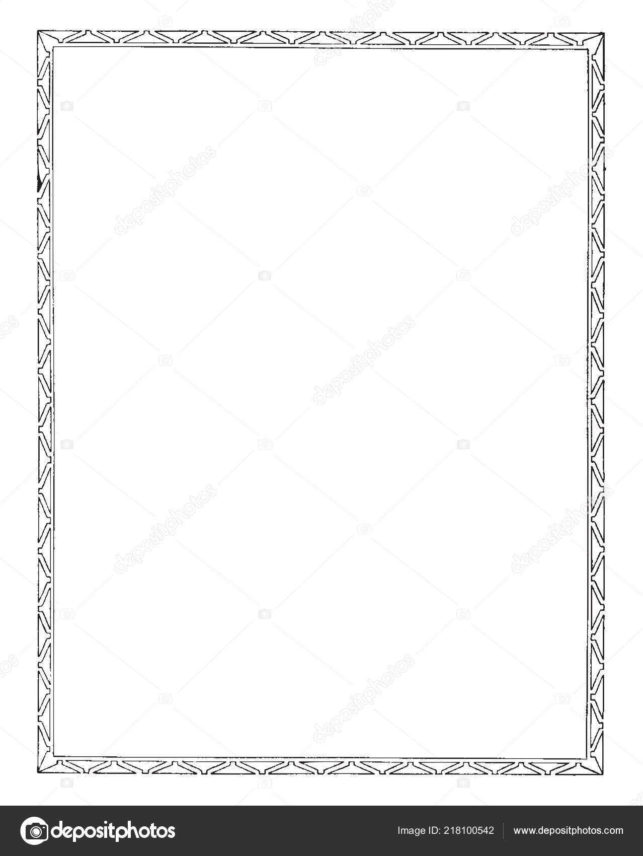 Simple Triangle Border Have Comprised Multiple Triangles Vintage Line ...