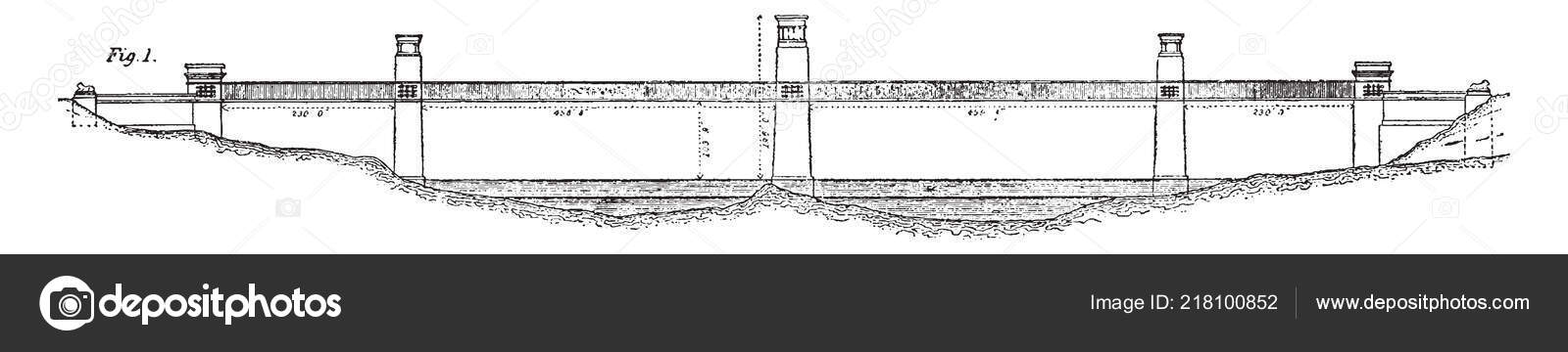Britannia Bridge Bridge Menai Strait Island Anglesey Mainland Wales ...