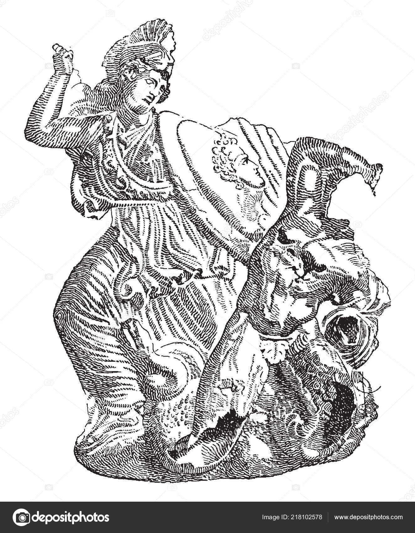 Athena Goddess Of War Drawing