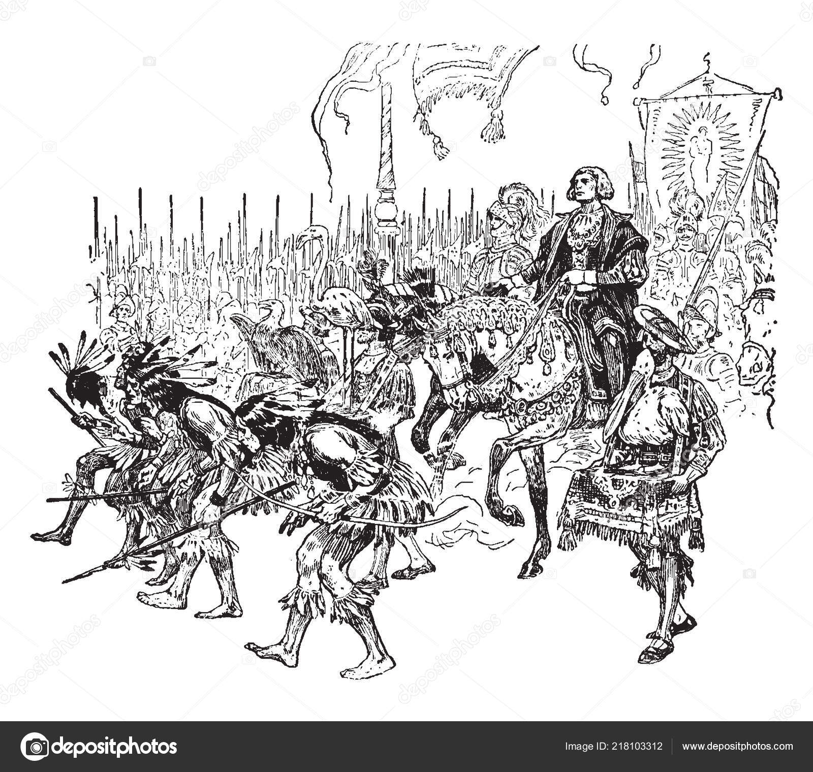 Picture Columbus Has Riding Horse All People Celebrating Columbus's ...