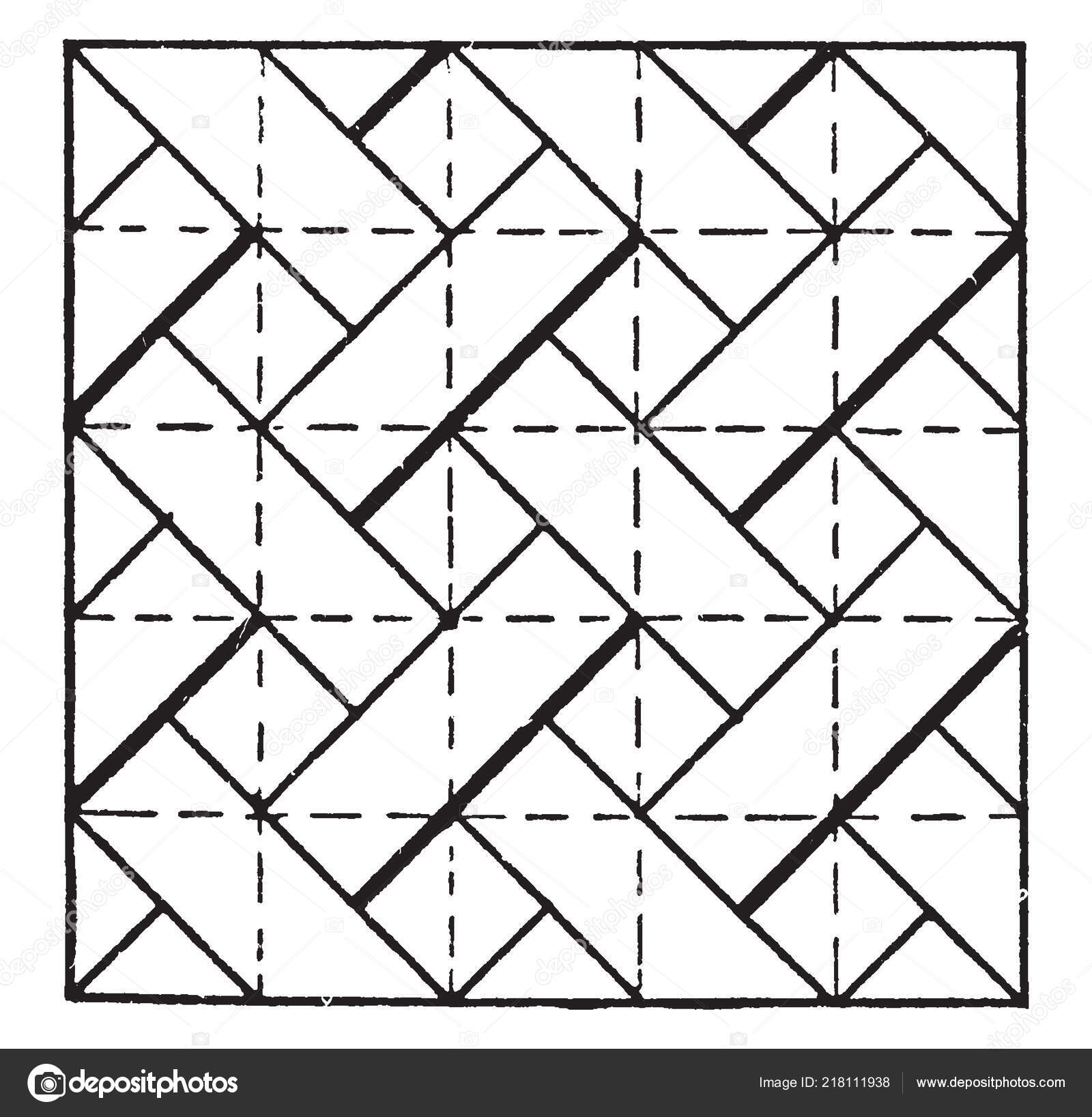 Ejercicio Dibujo Para Dibujar Patrón Línea Diagonal Usando Cuadrado ...