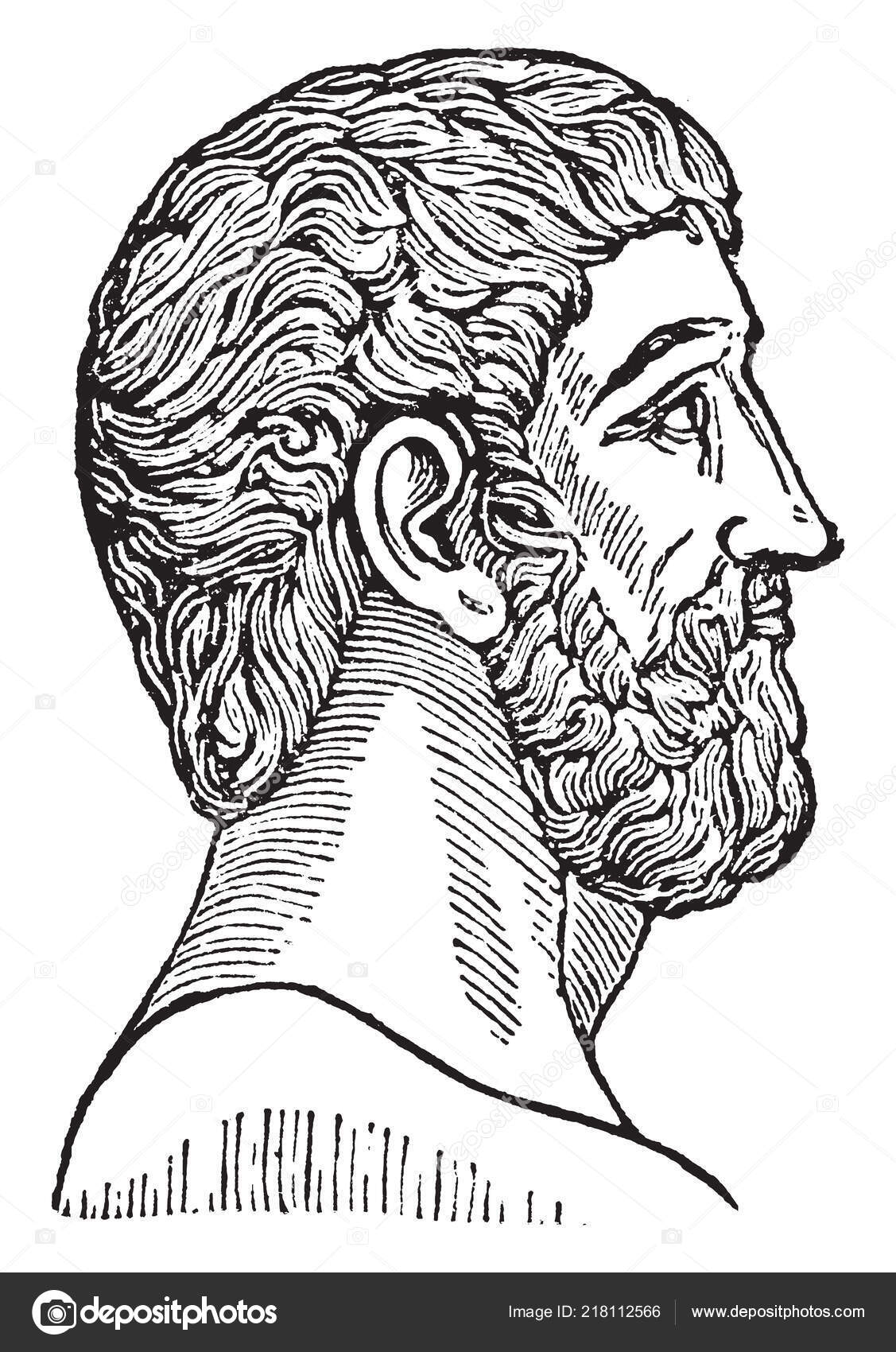 Plato Philosopher Classical Greece Founder Academy Athens Vintage Line ...