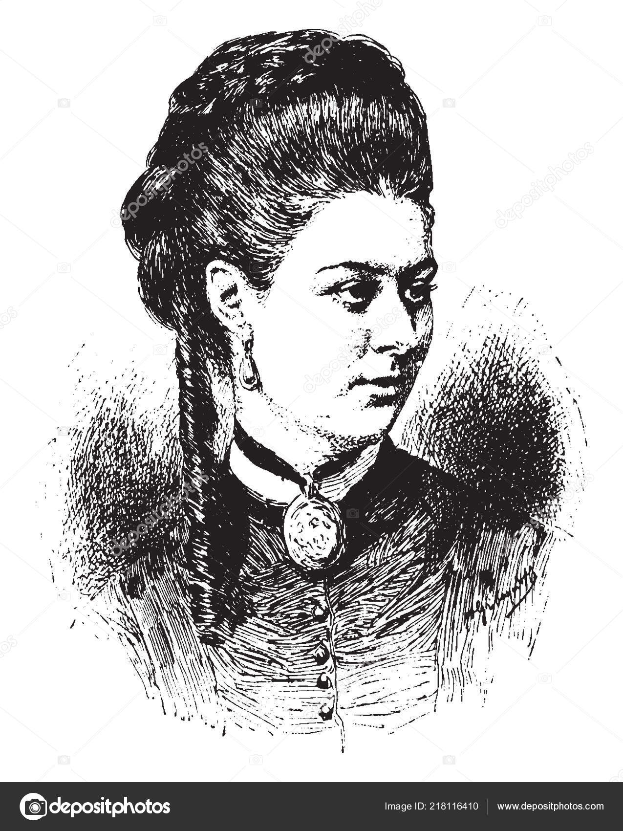 Woman Posing Vintage Line Drawing Engraving Illustration Stock Vector ...