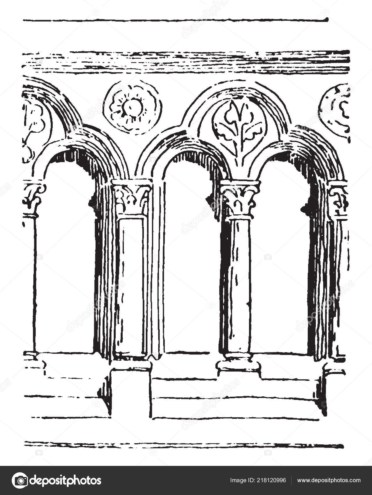 Balustrade Early Gothic Transitional Balustrade Romanesque Architecture ...