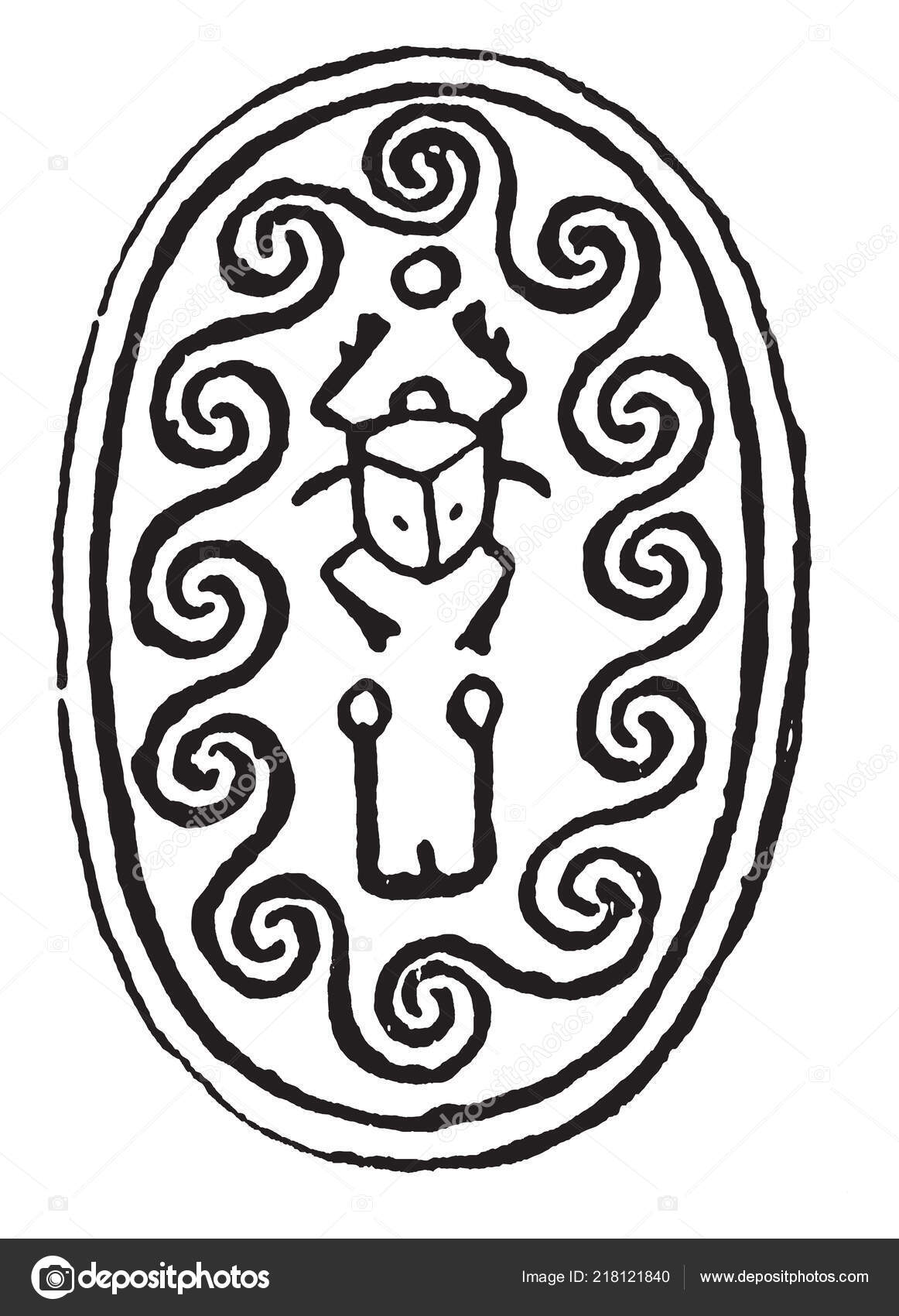 Image Scaraboeus Beetle Appears Isolated Elsewhere Symbol Creation Life ...