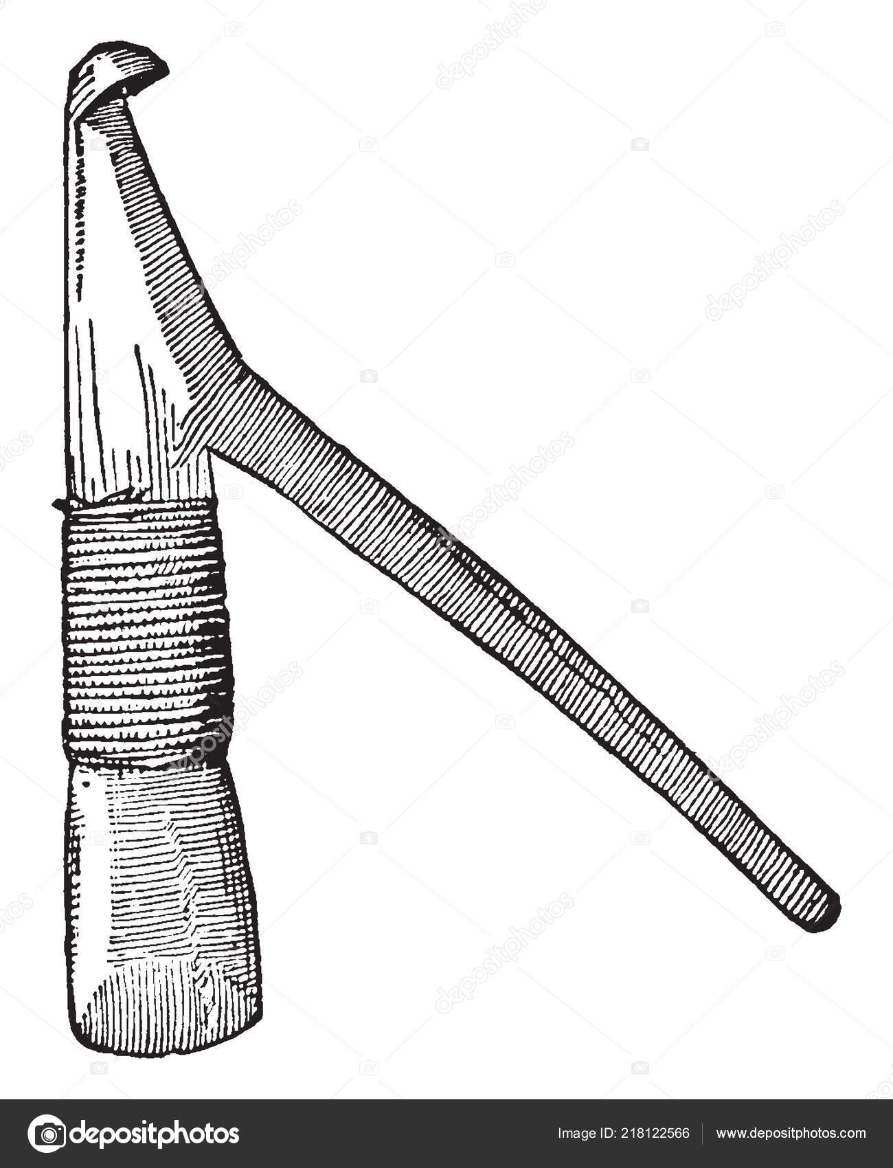 Illustration Represents Jadeite Axe Which Used Weapon Offense Vintage ...