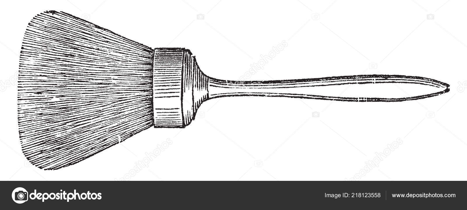Painter's Duster Has Very Long Hairs Vintage Line Drawing Engraving ...