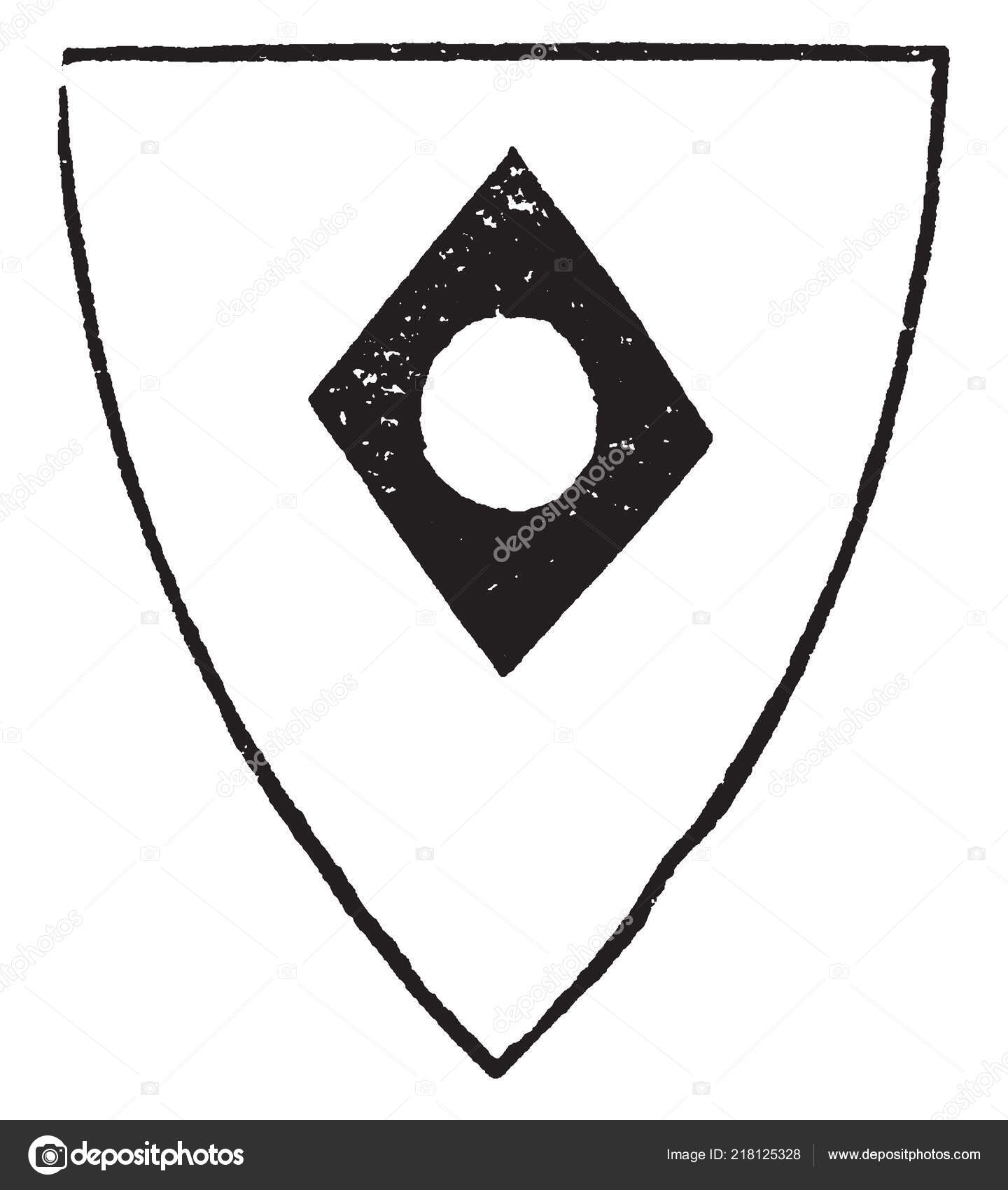 Escudo Rustre Máscara Dibujo Línea Vintage Ilustración Grabado Vector ...