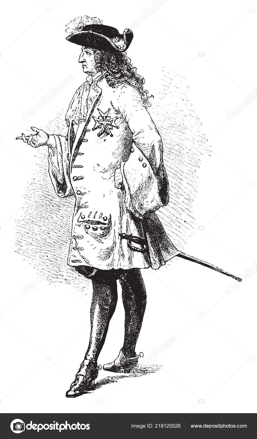 Louis Xiv 1638 1715 Monarch House Bourbon King France 1643 Stock Vector ...