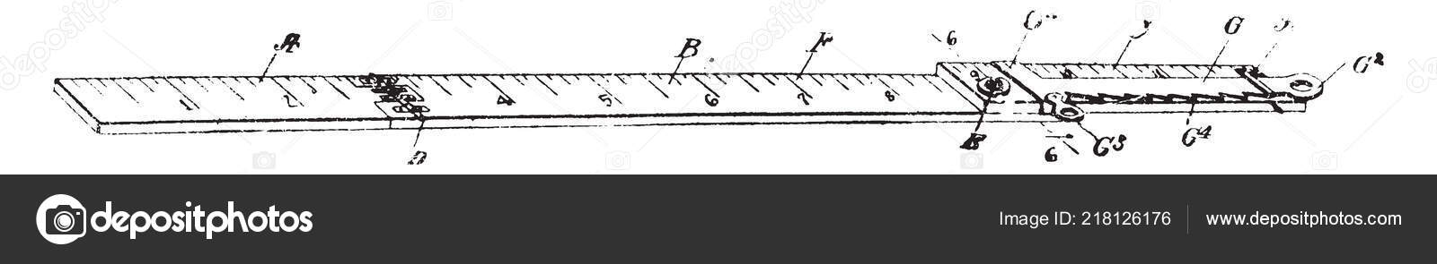 Drawing Ruler Straight Lines Measuring Lengths Made Different Materials ...