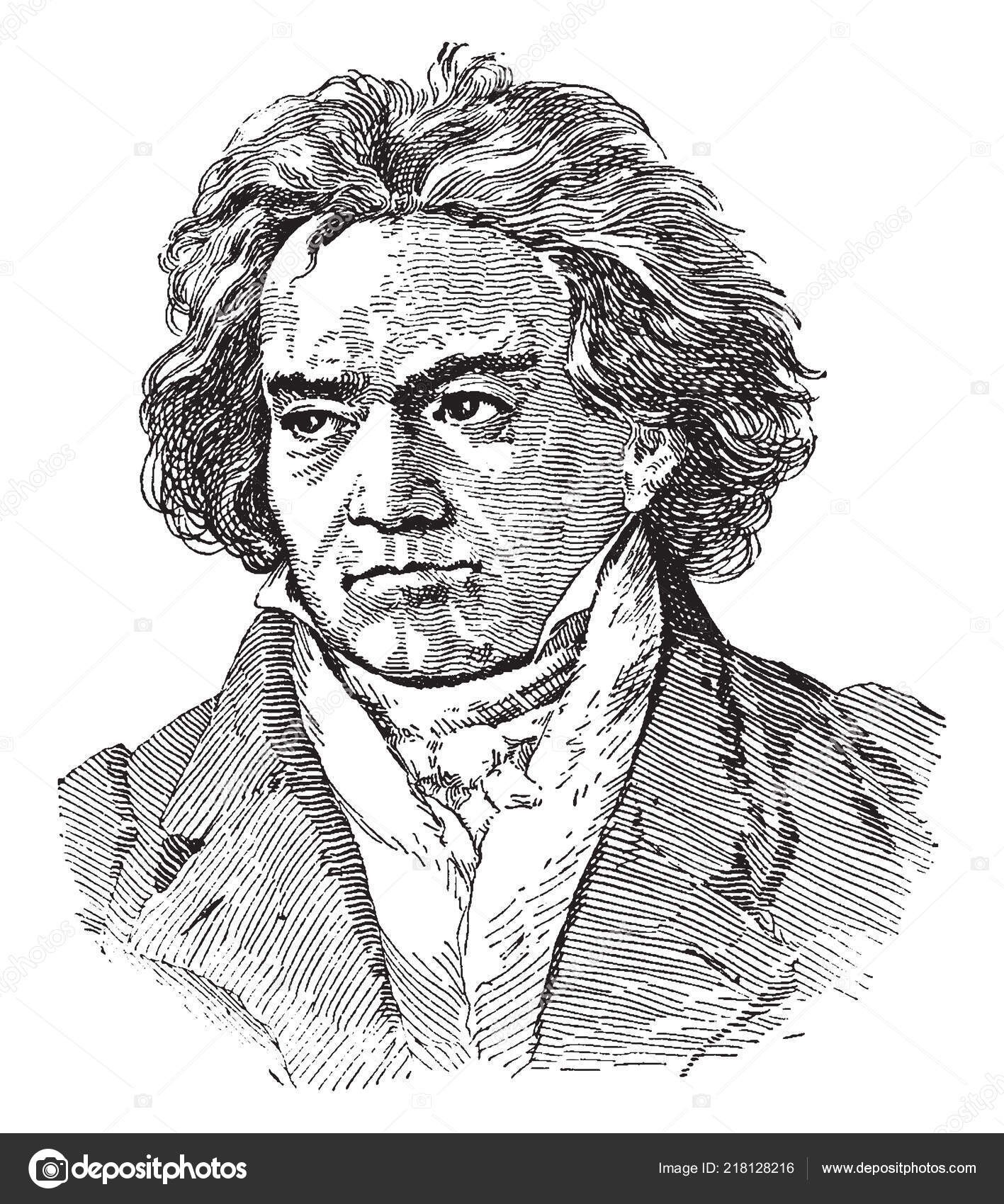 Ludwig Van Beethoven 1770 1827 German Composer Pianist Famous His Stock ...