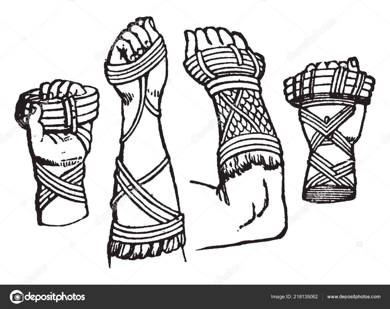 Cestus Worn Roman Pugilist Increase Force Blow Vintage Line Drawing ...