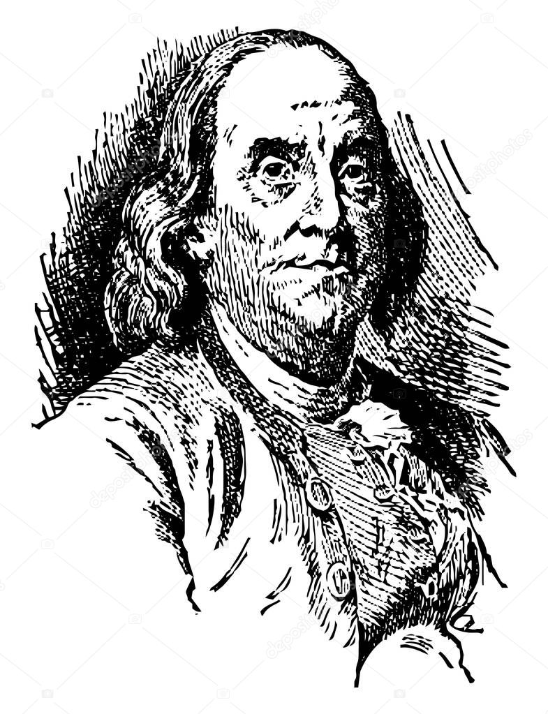 Dr. Benjamin Franklin, 1706-1790, fue polímata, autor, impresor, político, inventor de la estufa ...