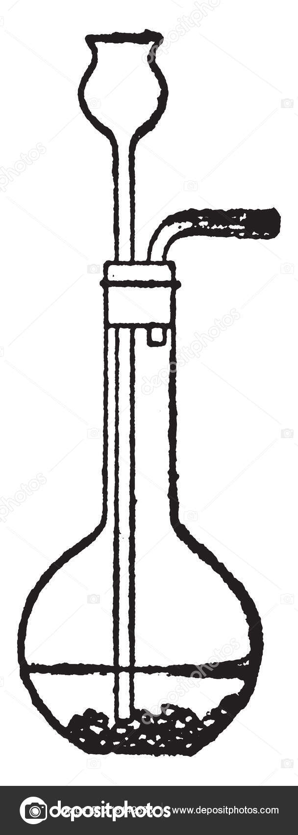 Illustration Shows Gas Heavier Density Air Collecting Bottom Beaker ...