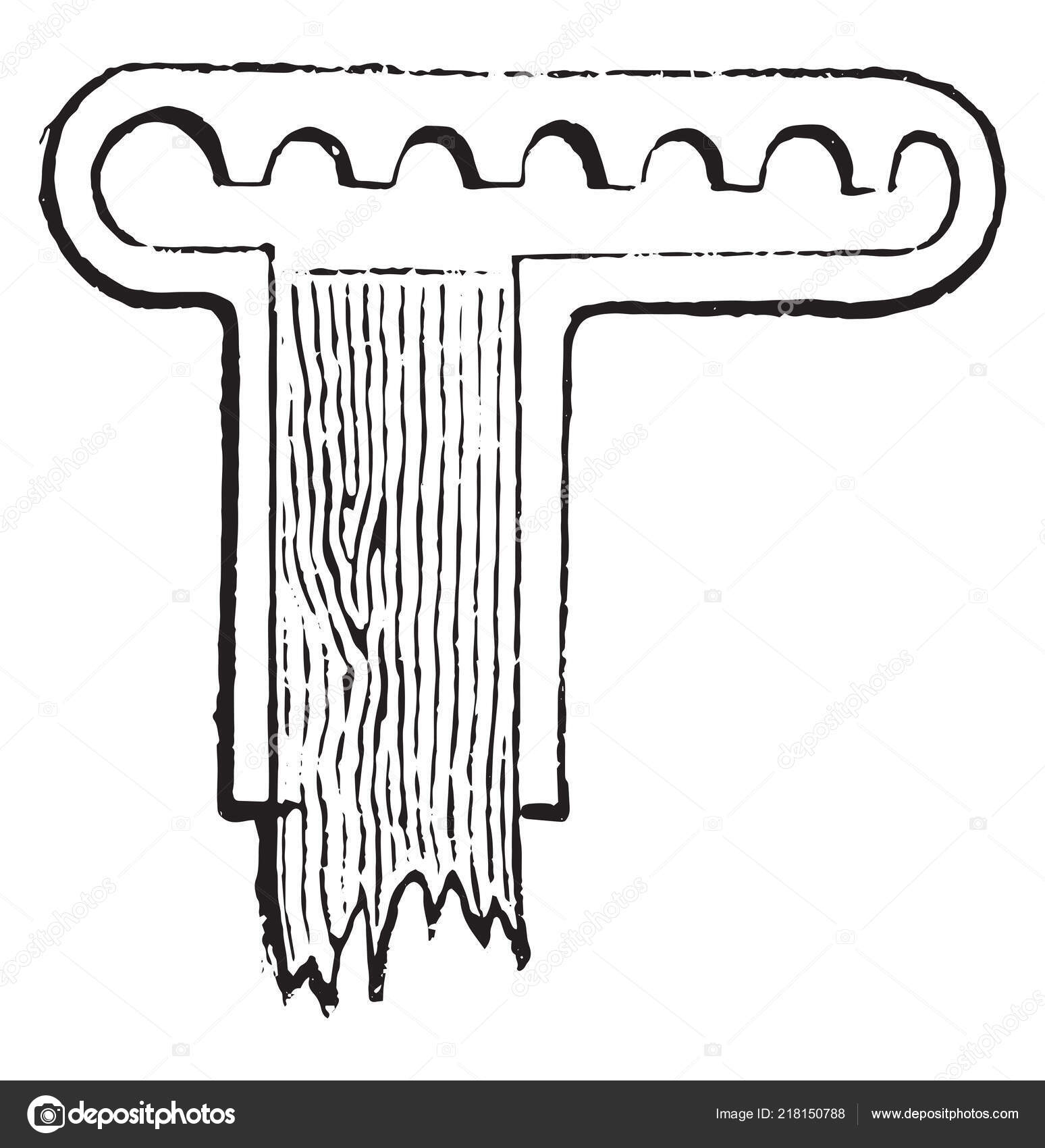 Regulator Has Notches Width Only Vintage Engraved Illustration ...